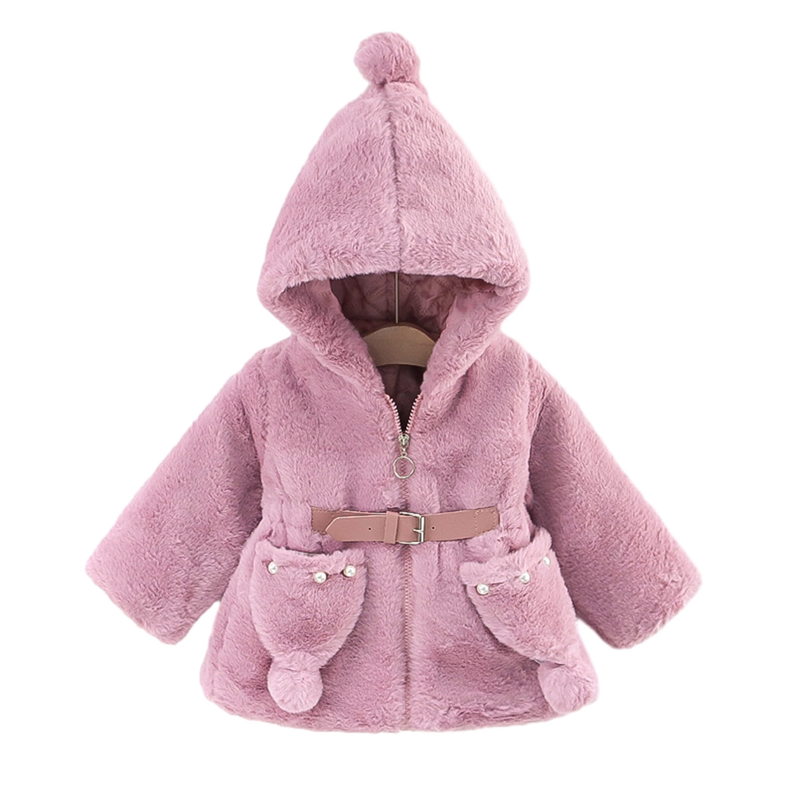 cfhntfmh Baby Girls Infant Fuzzy Jackets Clothes Fashion Long Sleeve ...