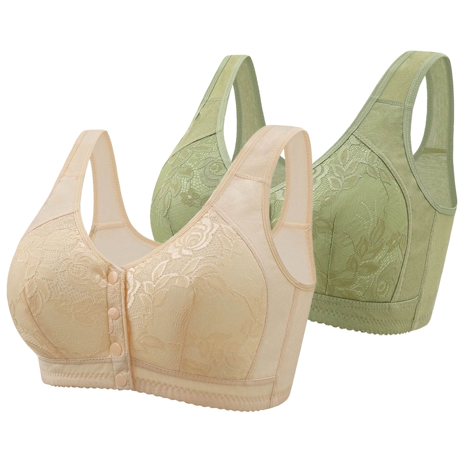 cfhntfmh Bras for Women Front Closure Bra Cotton Full Coverage Comfort ...