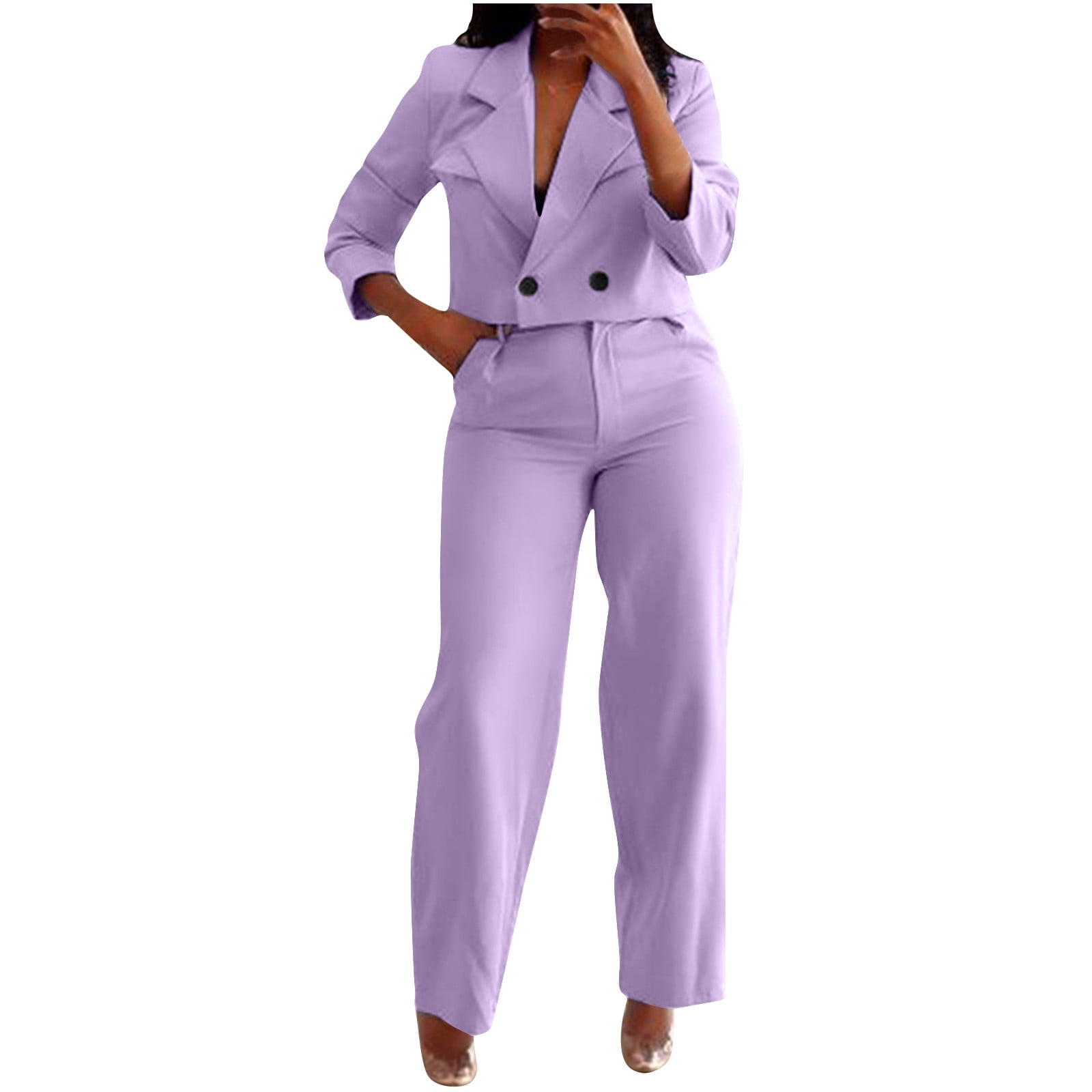 cfhntfmh Business Casual Outfits for Women Formal Long Sleeve Lapel ...