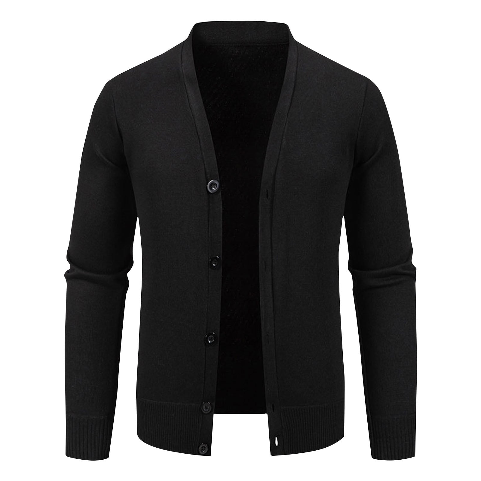 cfhntfmh Cardigan Sweaters for Men Soft Thick Long Sleeve Buttons down ...