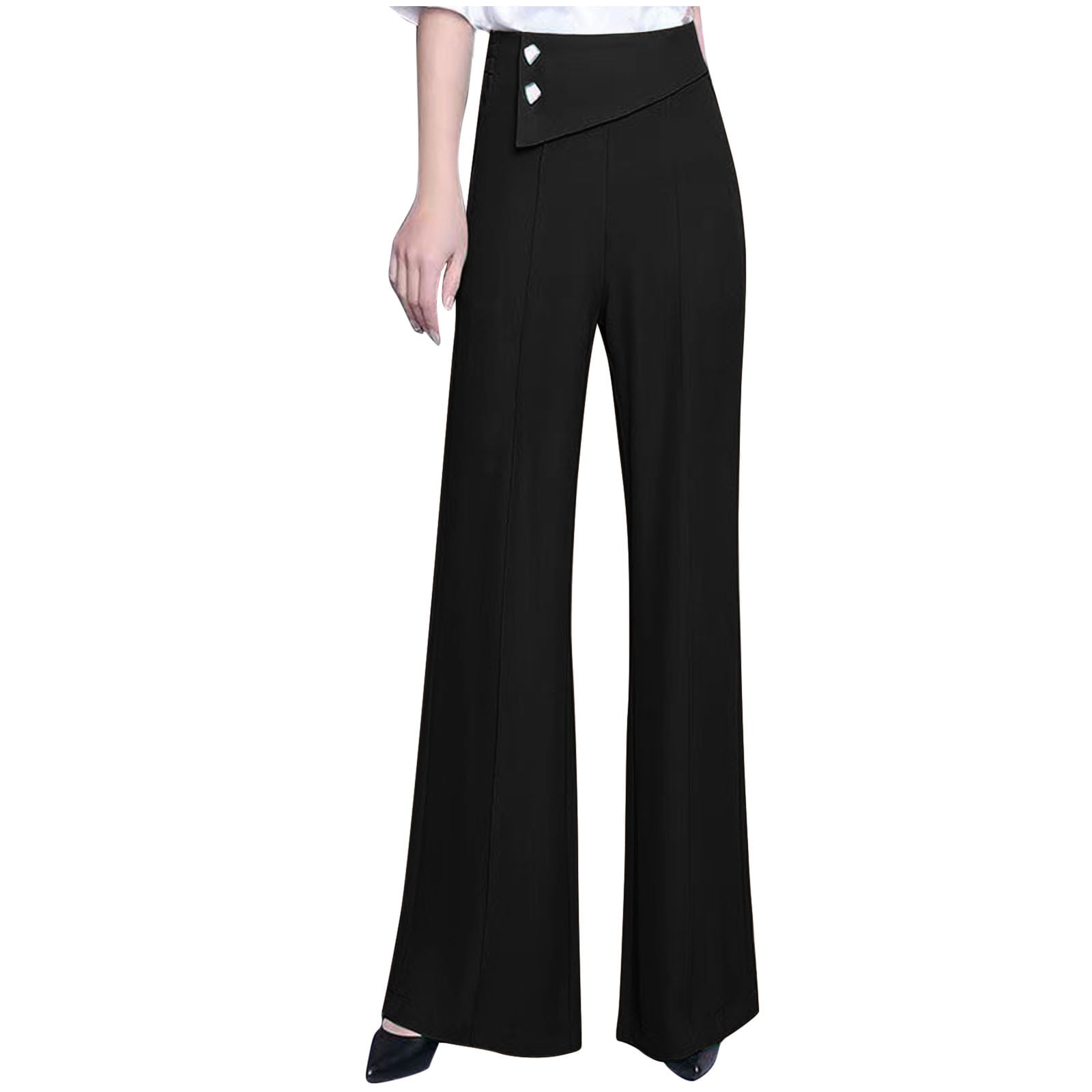 cfhntfmh Dress Pants for Women Elegant High Waist Formal Pants Business ...