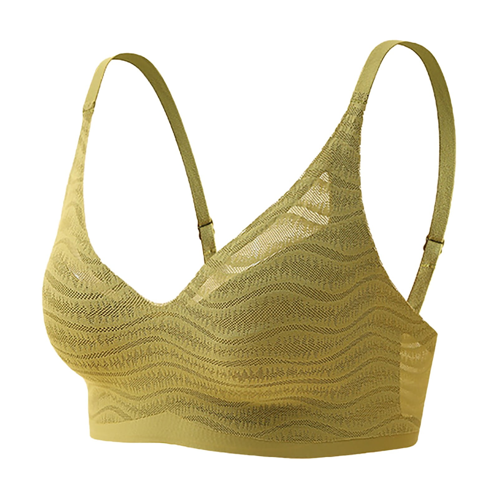 cfhntfmh Everyday Bras for Women Wireless Liftup Adjustable Strap Mesh ...