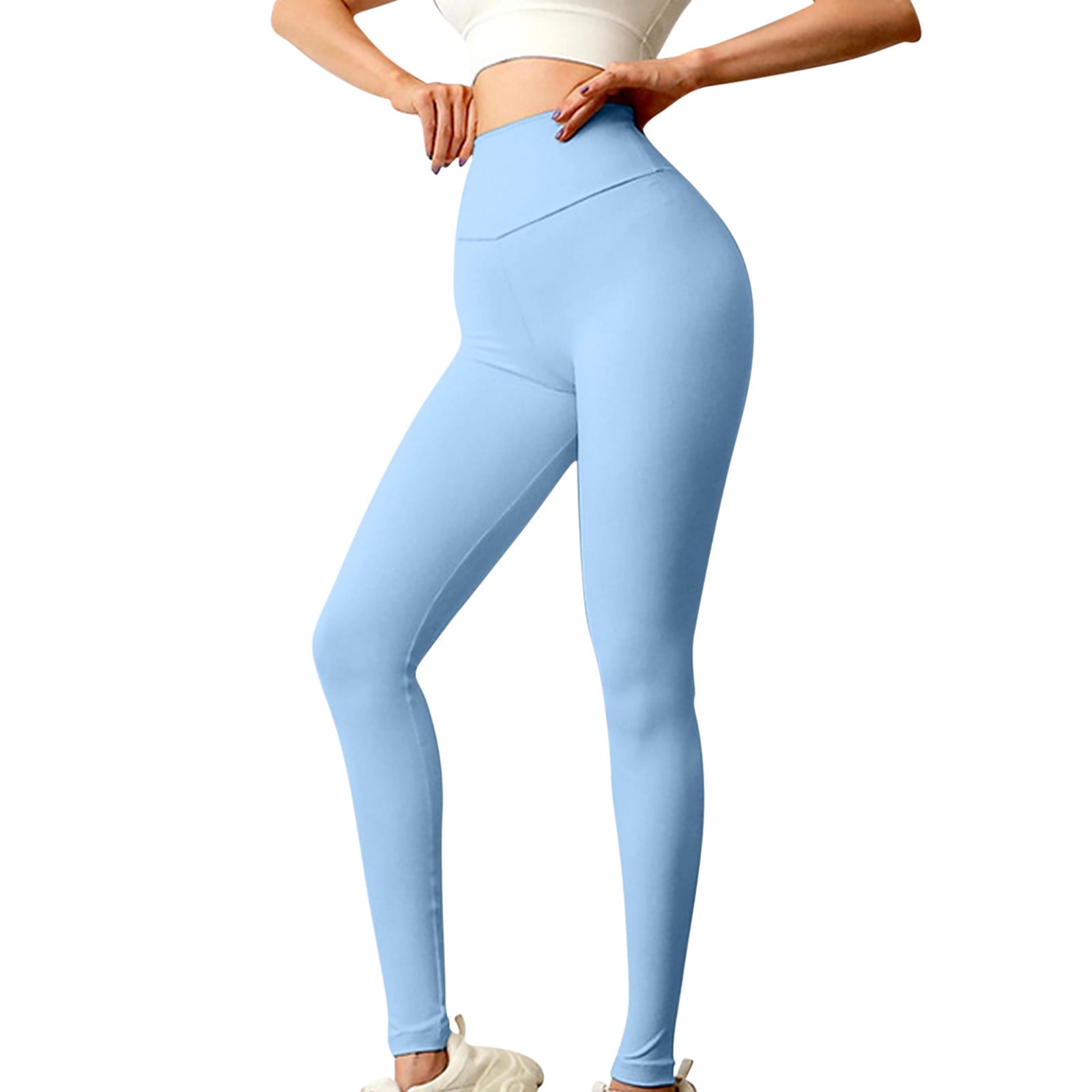 cfhntfmh High Waisted Leggings for Women Soft Stretchy Butt Lifting ...