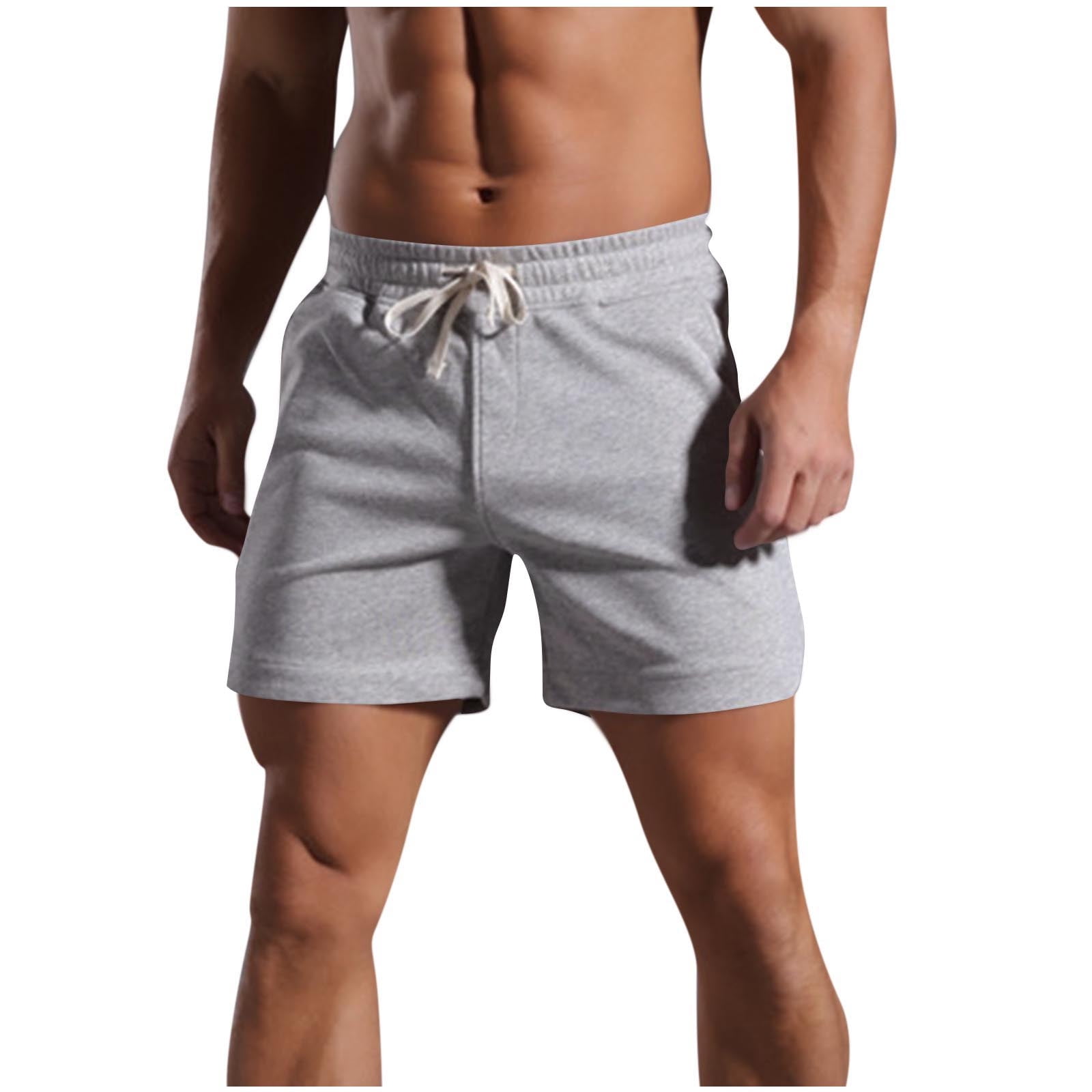 cfhntfmh Lounge Sweat Shorts for Men Casual Drawstring High Waist Gym ...
