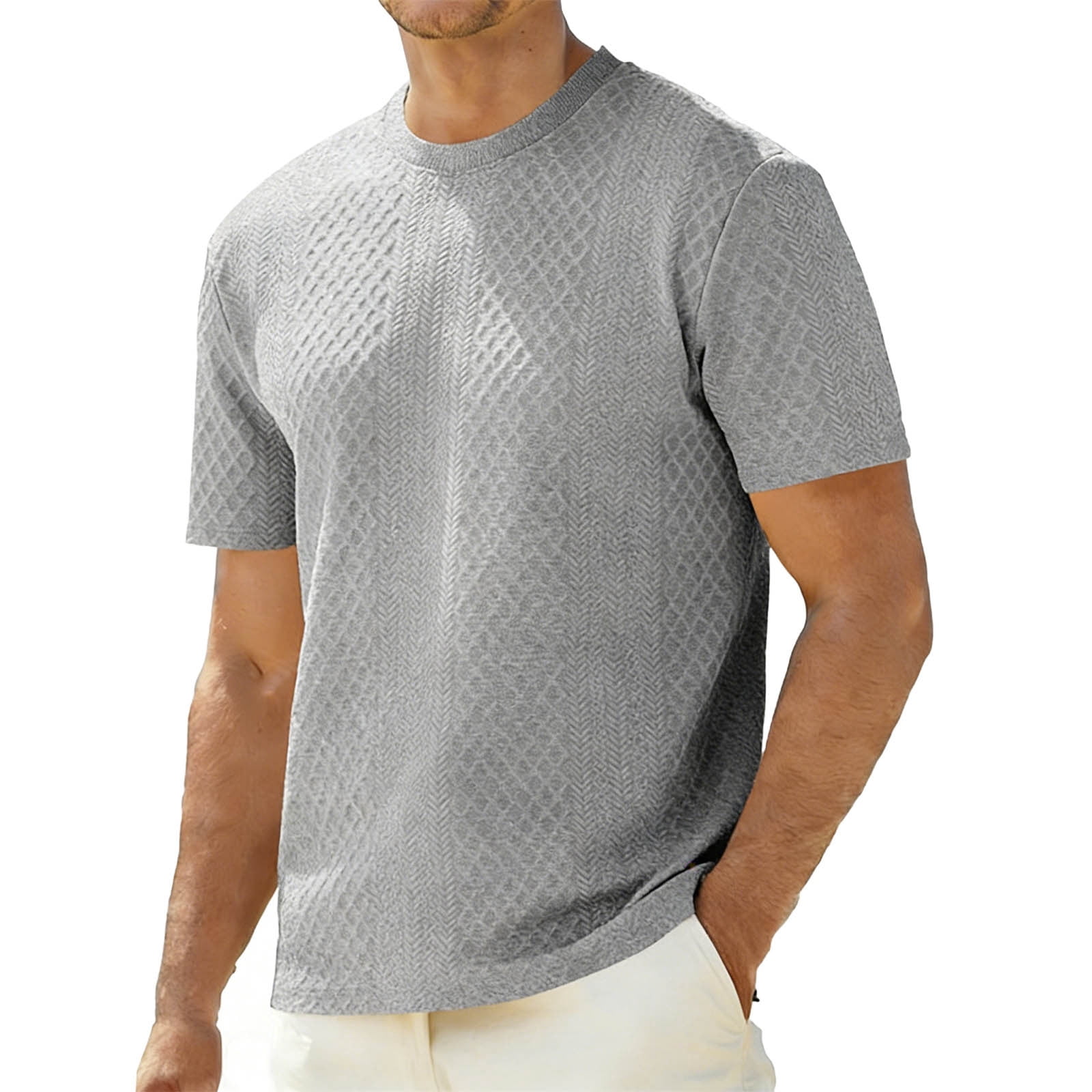 cfhntfmh Men's Short Sleeve T-Shirts Big and Tall Casual Crewneck ...