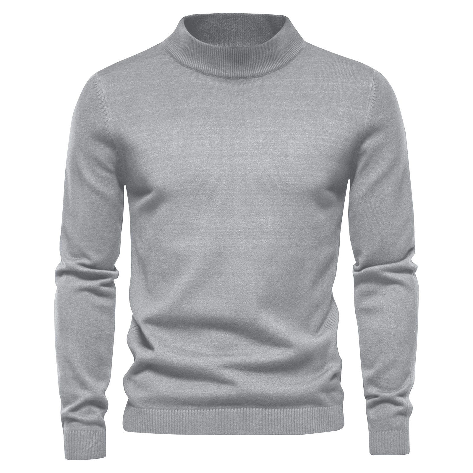 cfhntfmh Mens Base Layer Sweaters Slim High Neck Long Sleeve Knitted ...