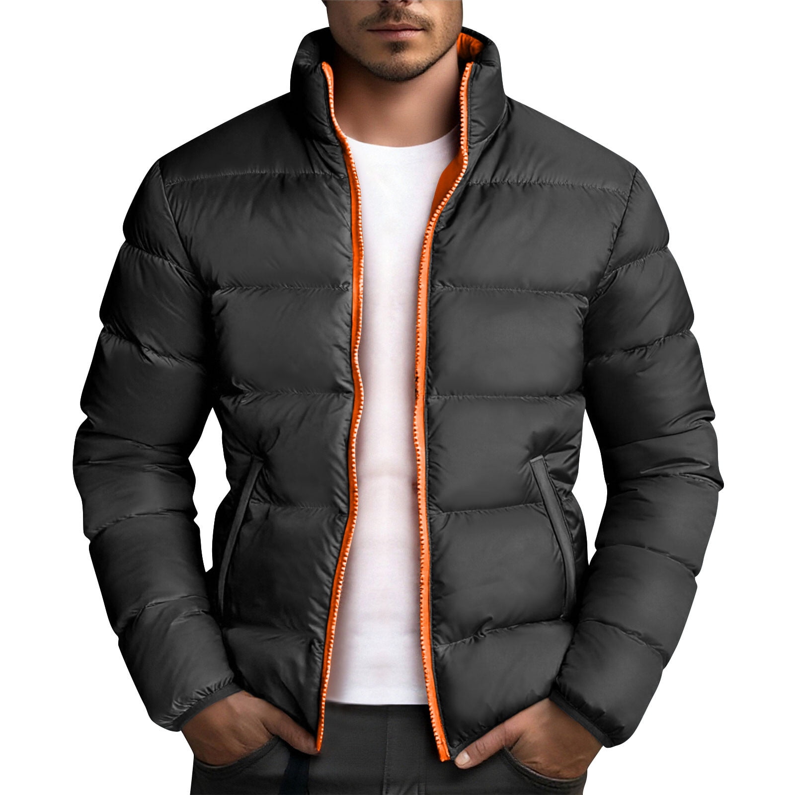 cfhntfmh Mens Packable Puffer Jacket Lightweight Fall Winter Warm ...