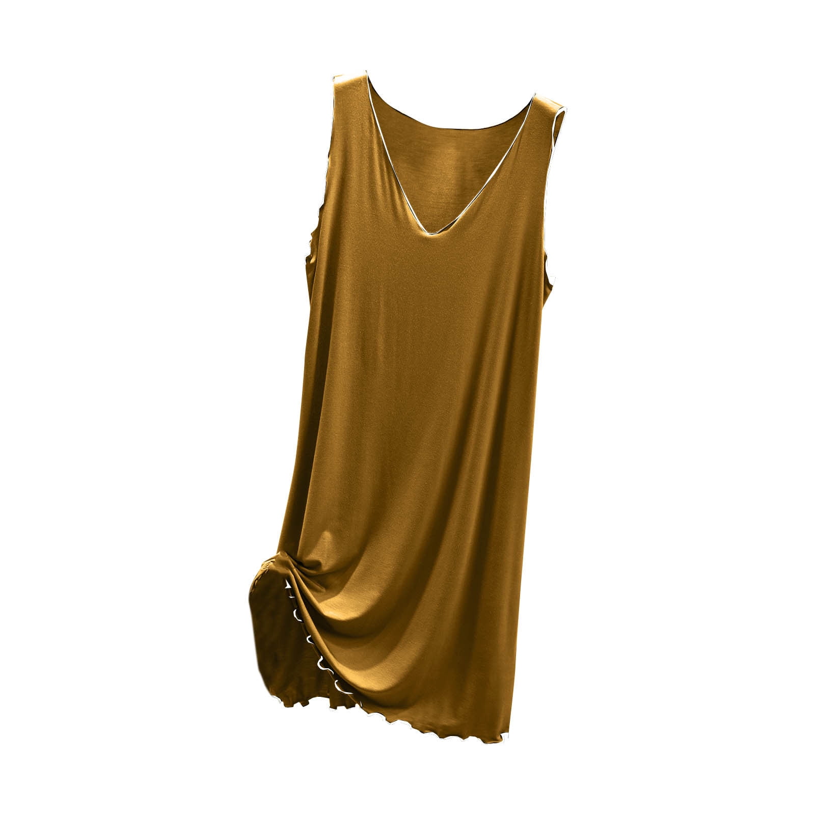 cfhntfmh Nightgown for Women Fashion Deep V Neck Sleeveless Soft ...