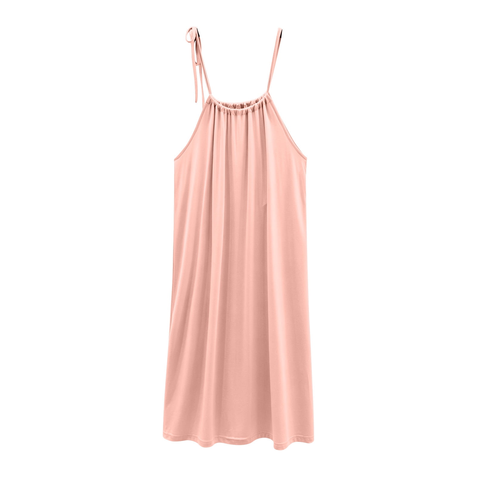 cfhntfmh Nightgown for Women Loose Summer Sleepwear V Neck Pajama Dress ...