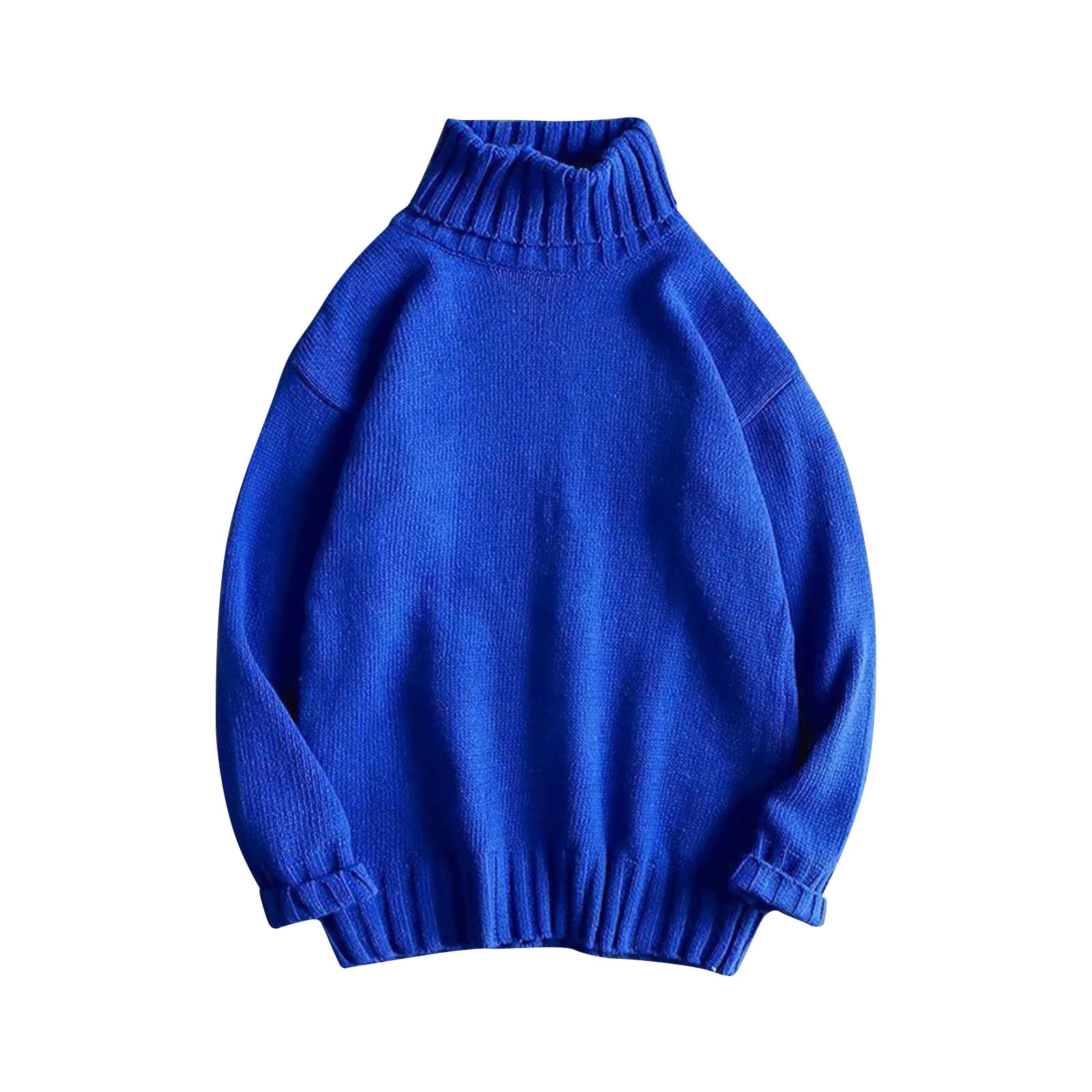 cfhntfmh Oversized Sweaters for Men Fashion High Neck Baggy Sweaters ...