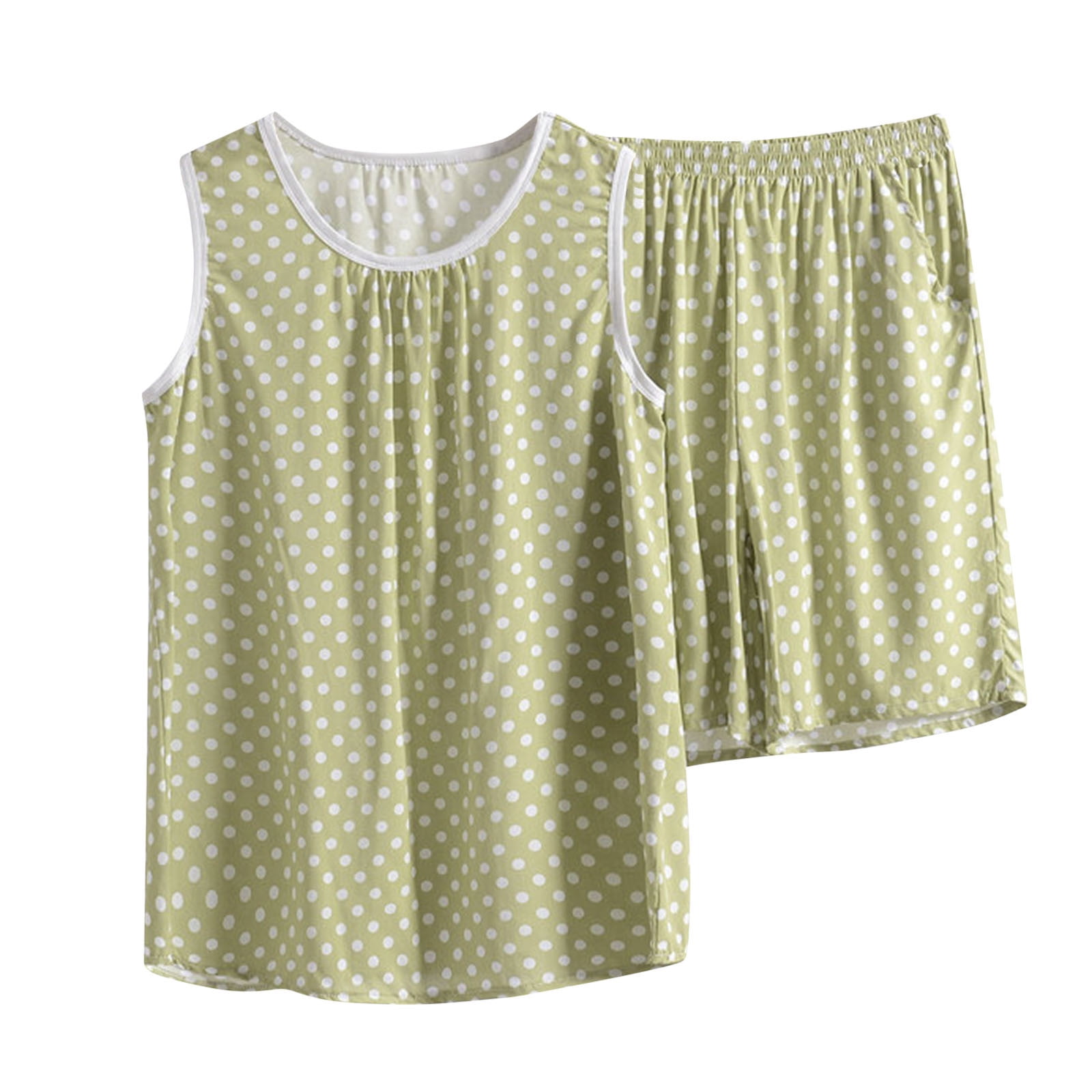 cfhntfmh Pajama Sets for Women 2 Piece Pjs Sleepwear Sets Sleeveless ...