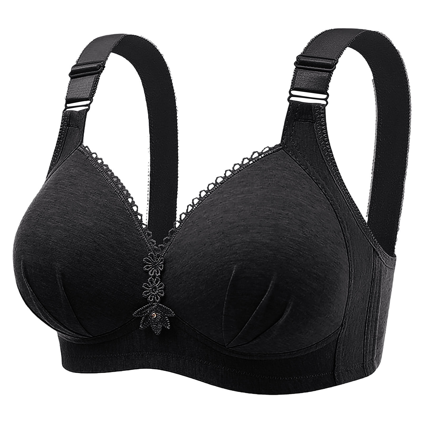 cfhntfmh Push up Bras for Women Seamless Trim Pleated Wirefree ...
