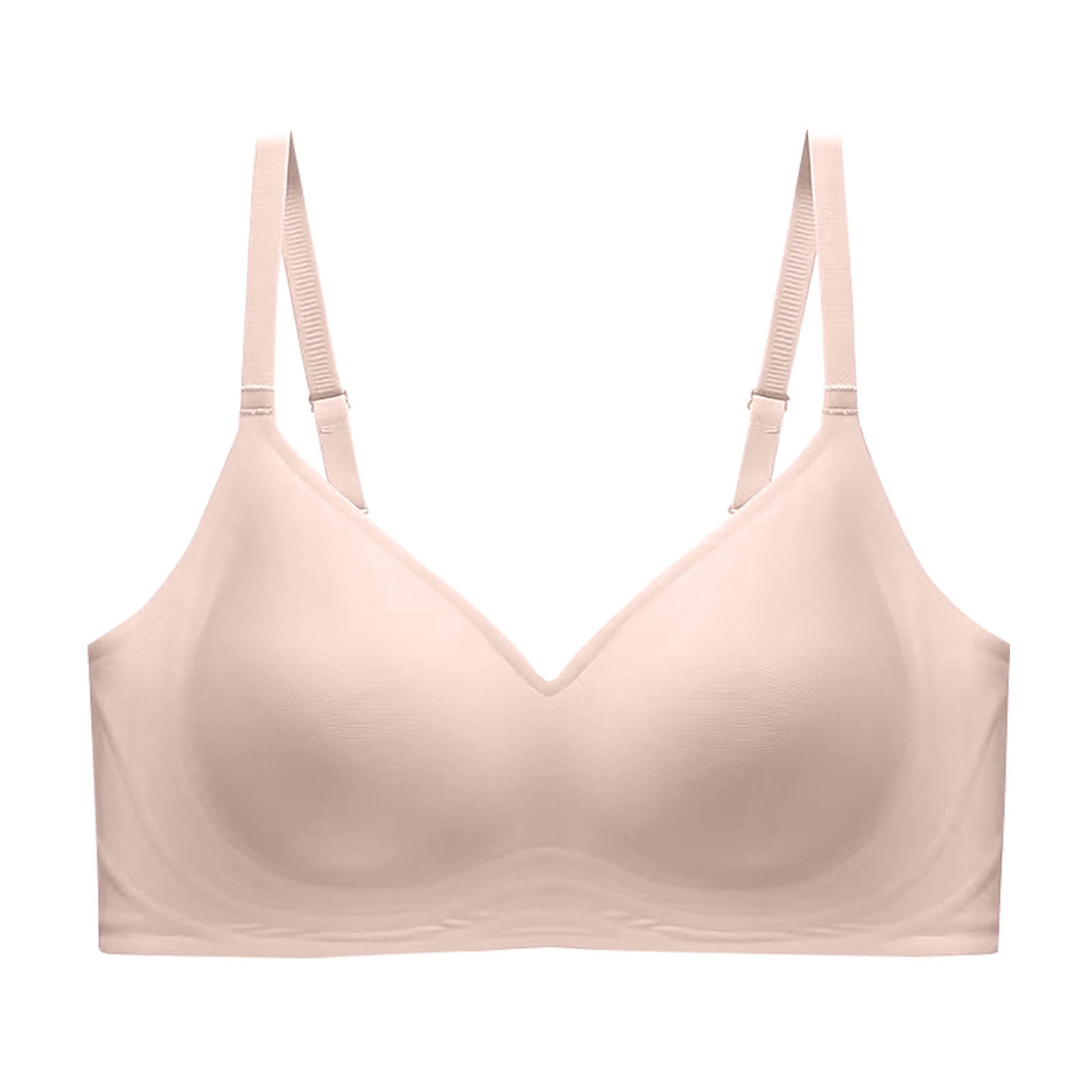 cfhntfmh Seamless Bras for Women Wireless Soft V Neck High Supports ...