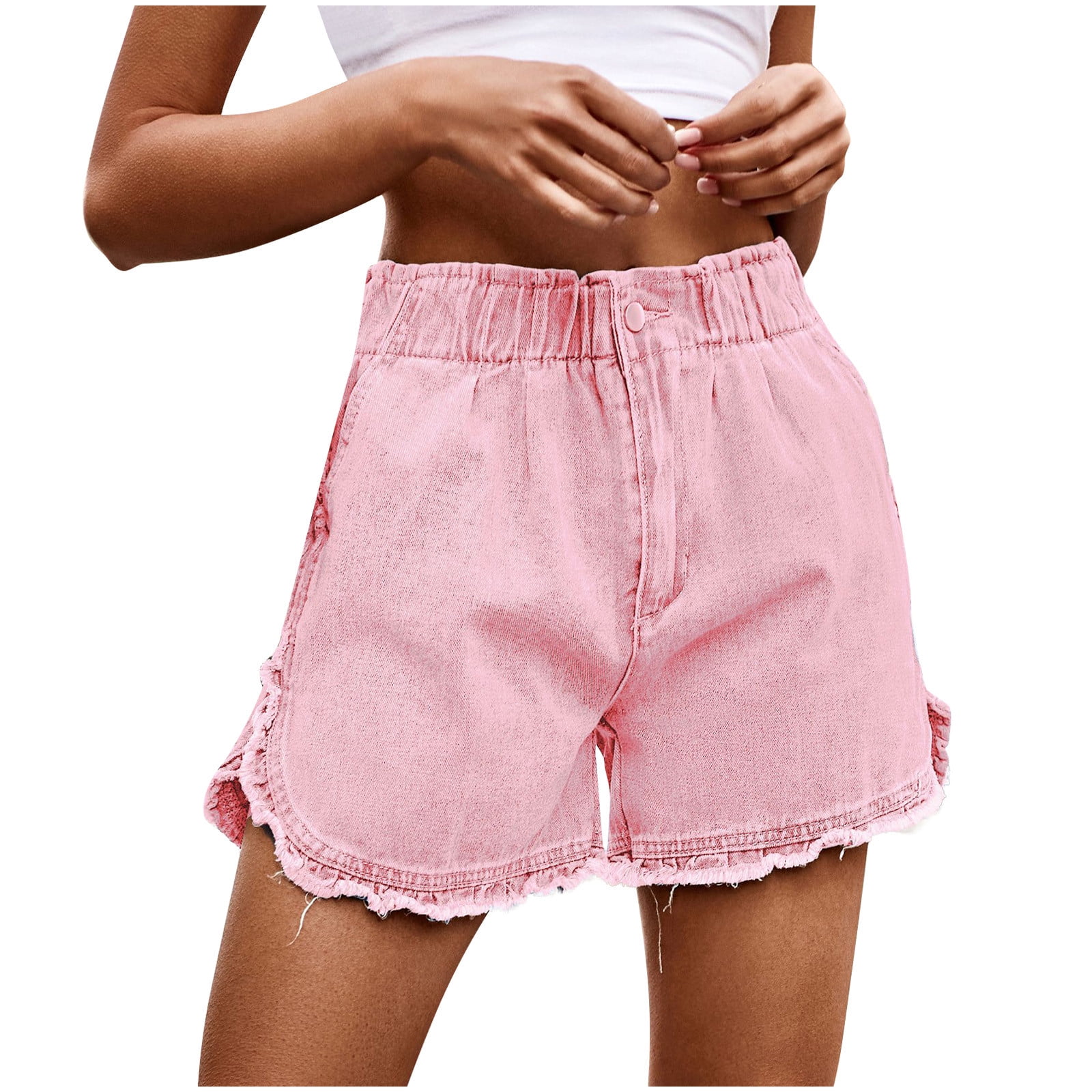 cfhntfmh Shorts for Women Casual Summer Cut off Wide Leg Denim Shorts ...
