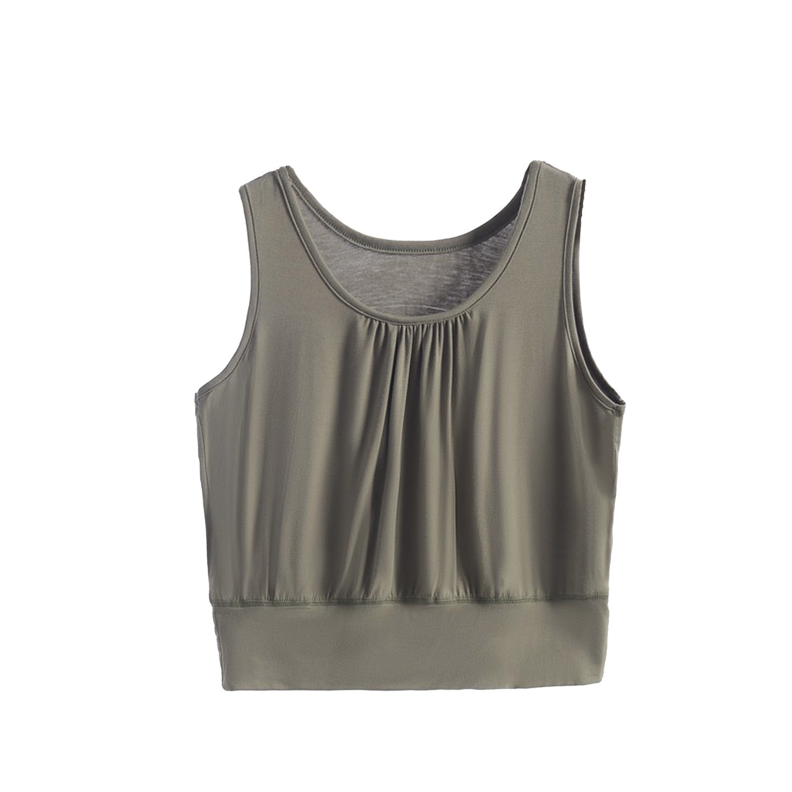 cfhntfmh Sleep Crop Tops for Women Pleated Round Neck Soft Shirts Baggy ...
