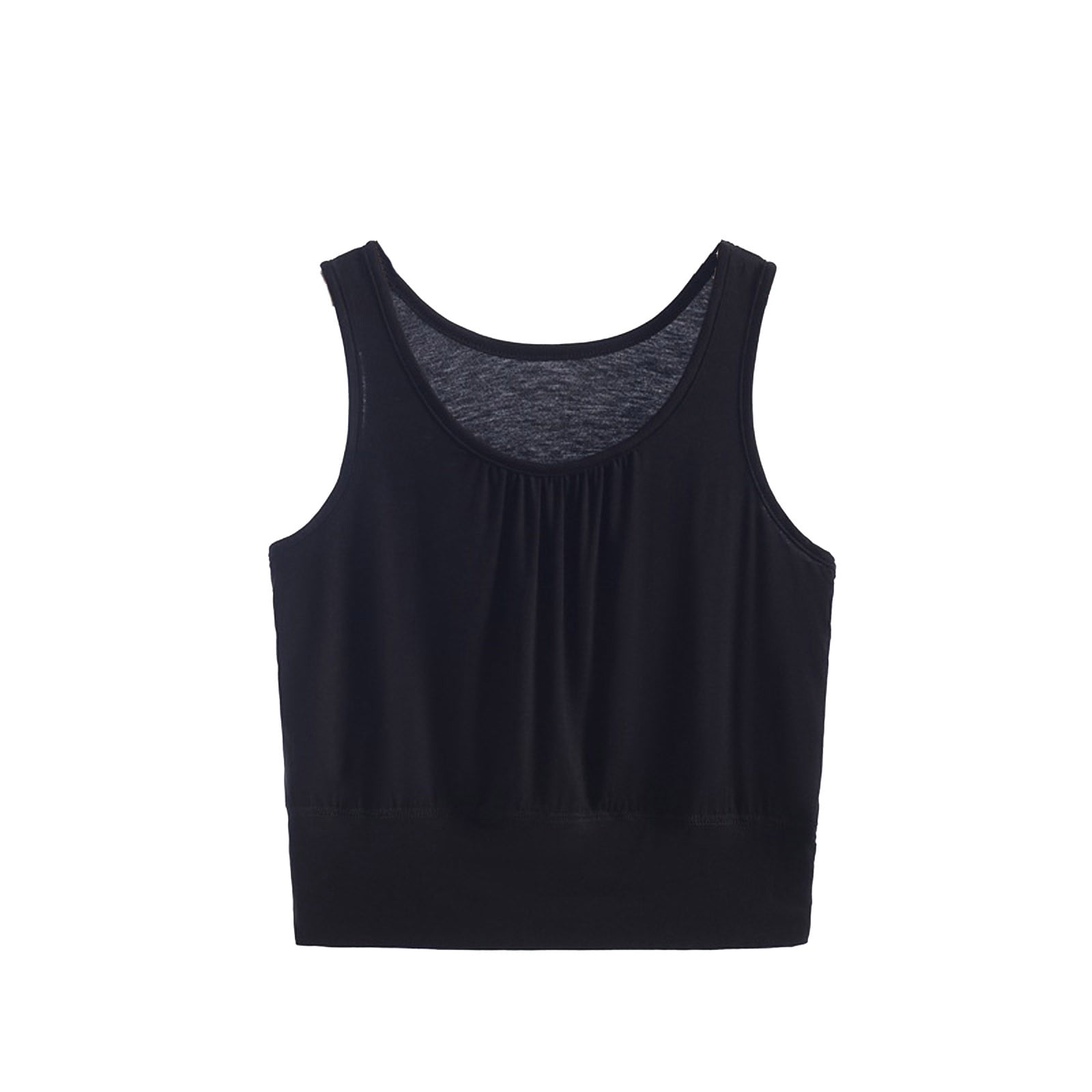 cfhntfmh Sleep Crop Tops for Women Pleated Round Neck Soft Shirts Baggy ...