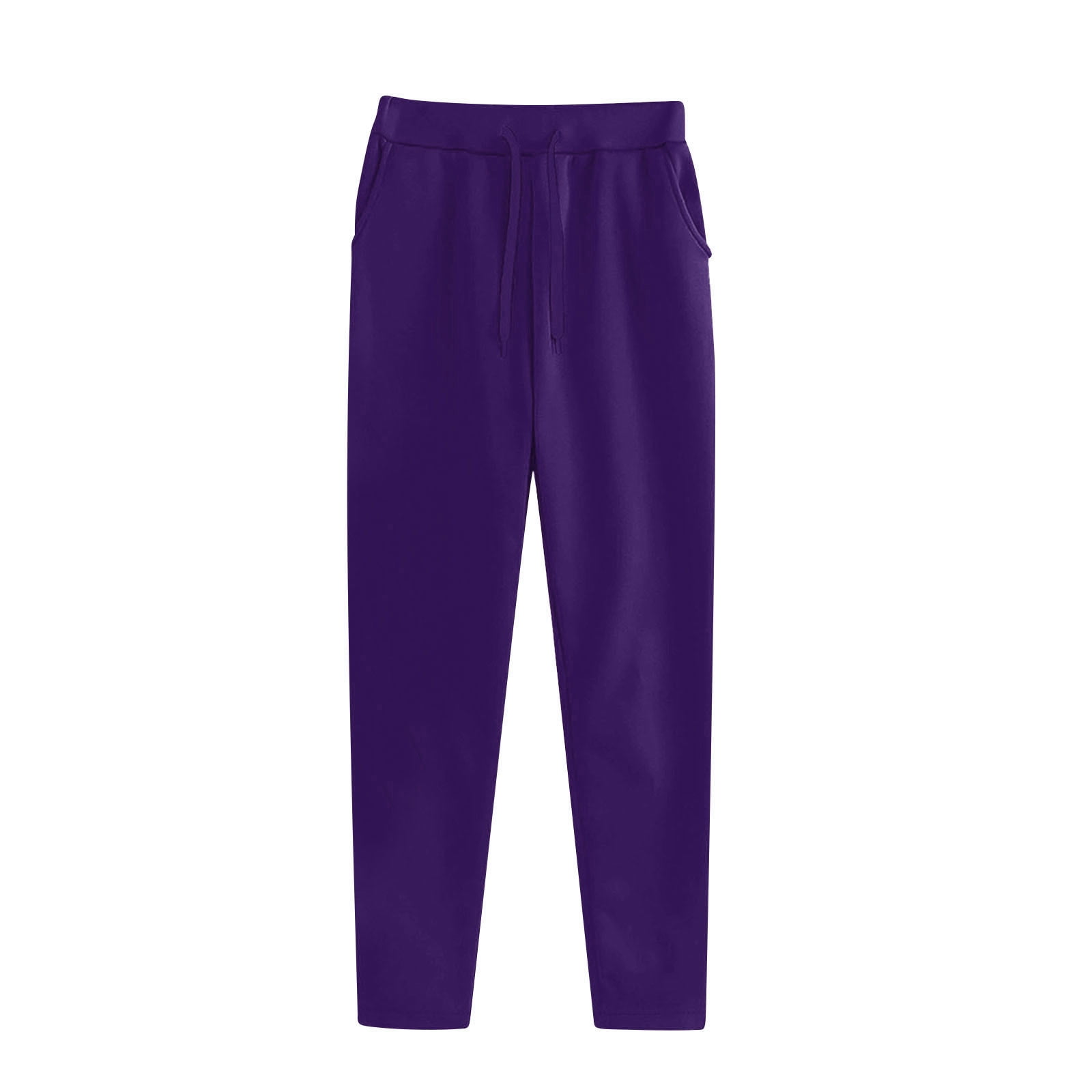 cfhntfmh Straight Leg Sweatpants for Women Fleece Lined Lounge Workout ...