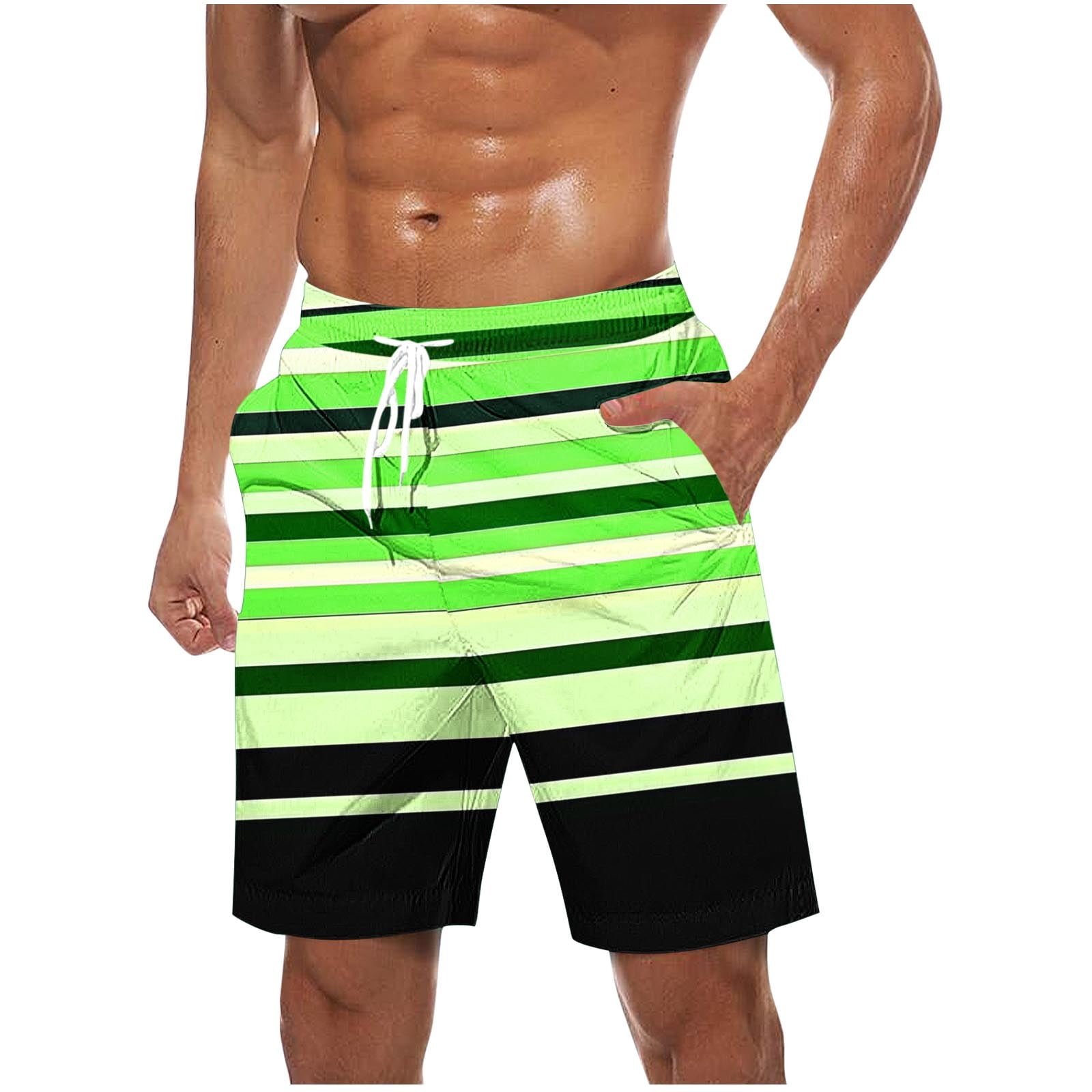 cfhntfmh Striped Shorts for Men Big and Tall Bermuda Shorts Lightweight ...