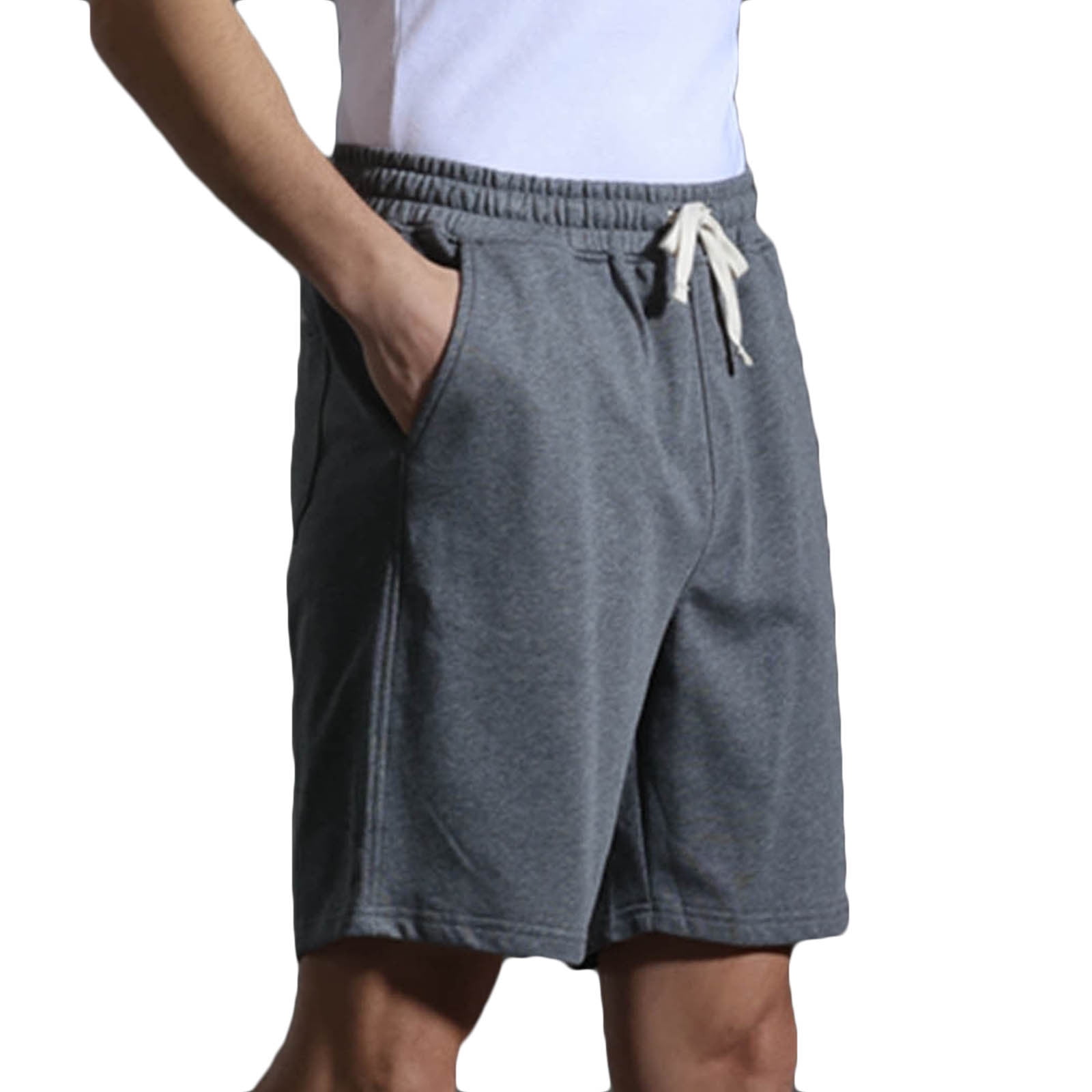 cfhntfmh Sweat Shorts for Men Soft Stretch Elastic Waisted Lounge ...