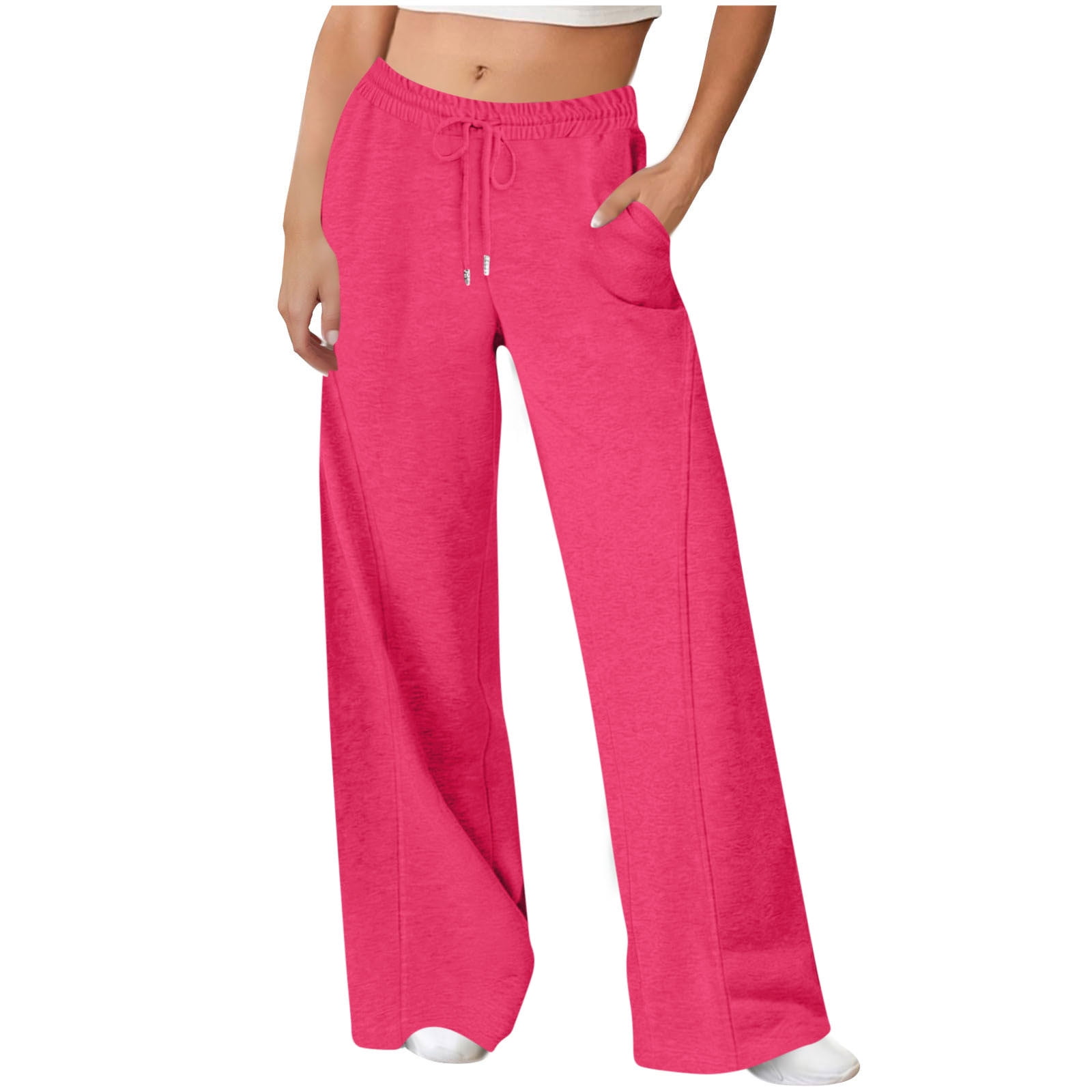 cfhntfmh Sweatpants Womens Wide Leg Stretchy High Waisted Baggy Pants ...