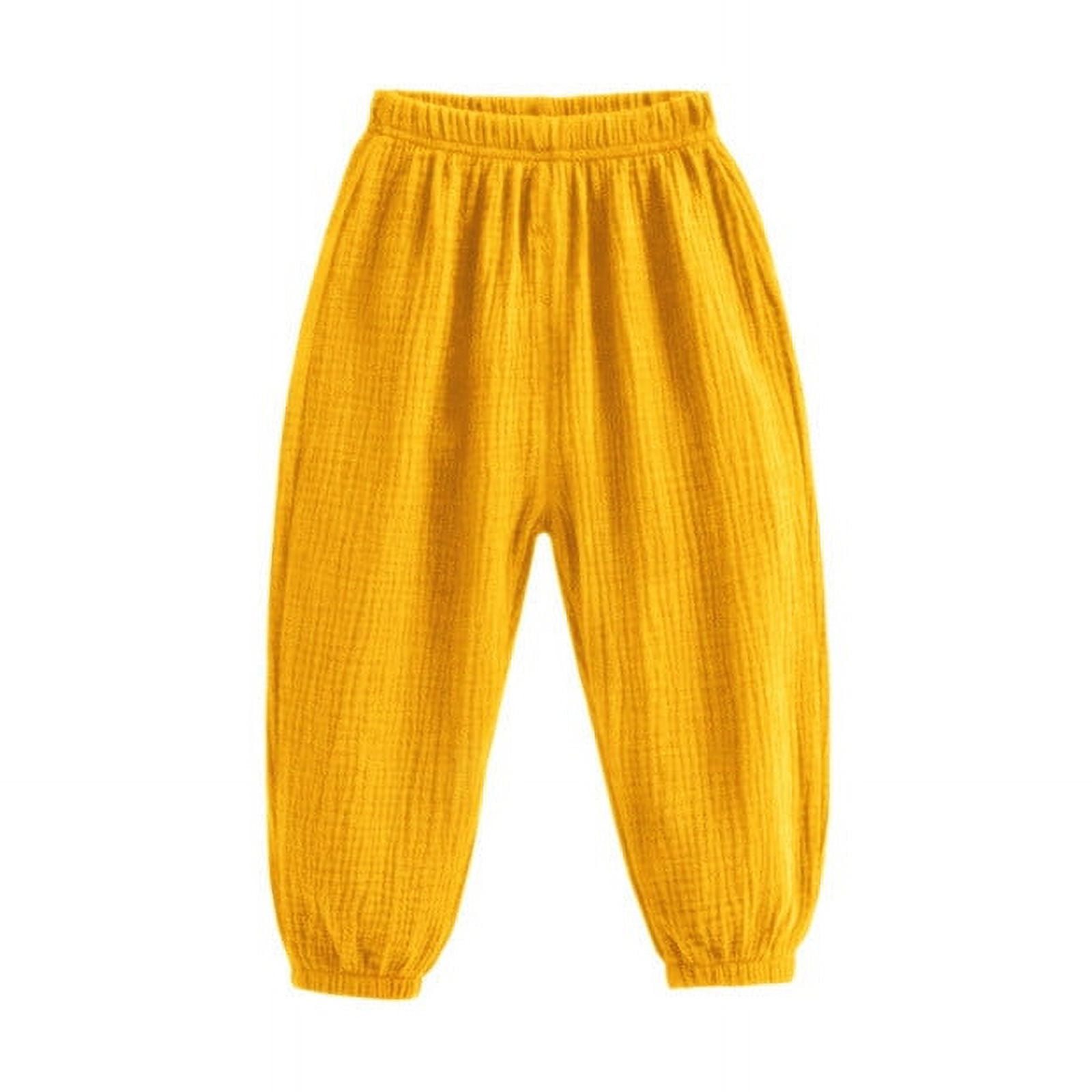 cfhntfmh Toddler Boys Girls Cotton Joggers Baby Elastic Waisted Basic ...