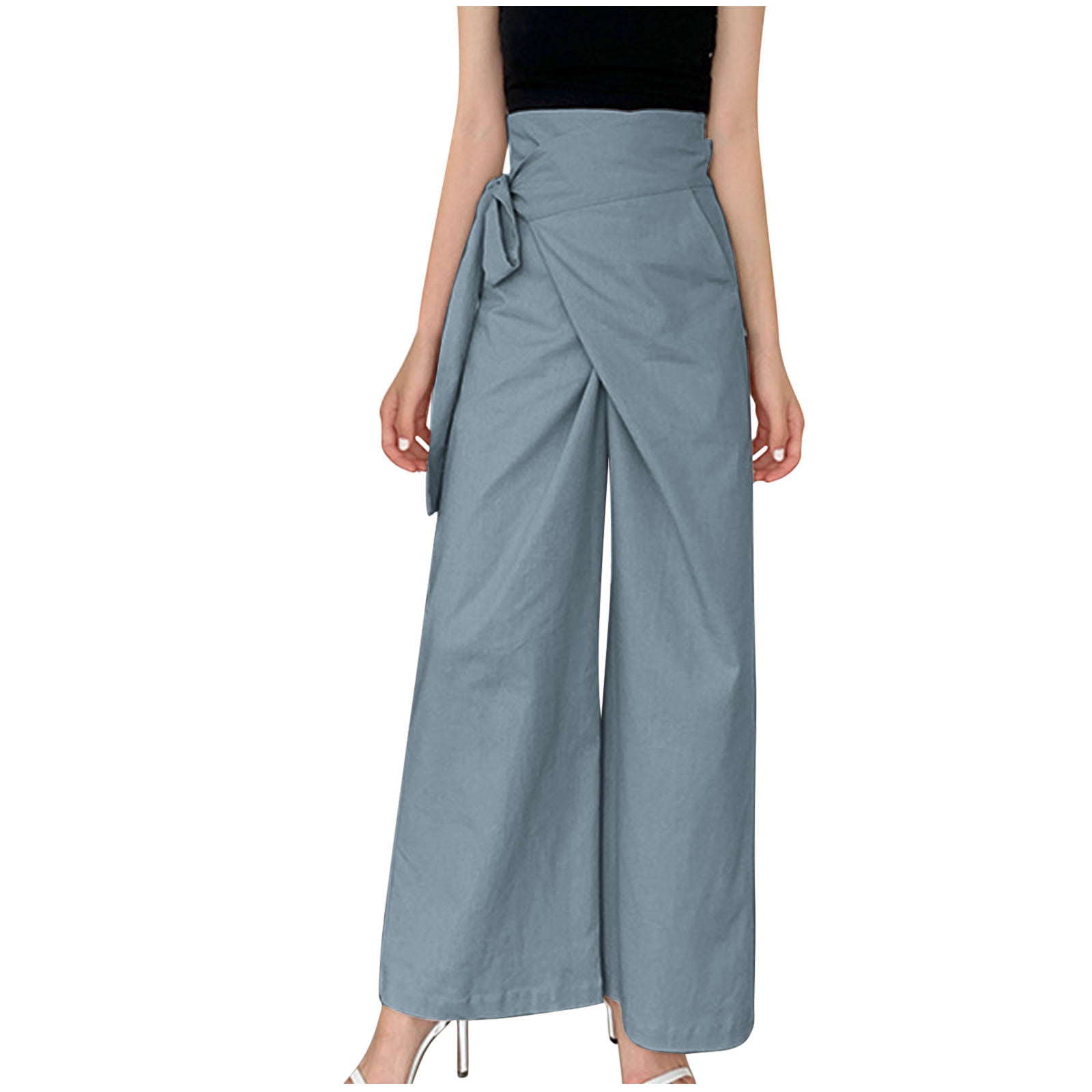 cfhntfmh Wide Leg Pants for Women Trendy High Waist Cotton cfhntfmh Wide Leg Pants for Women Trendy High Waist Cotton
