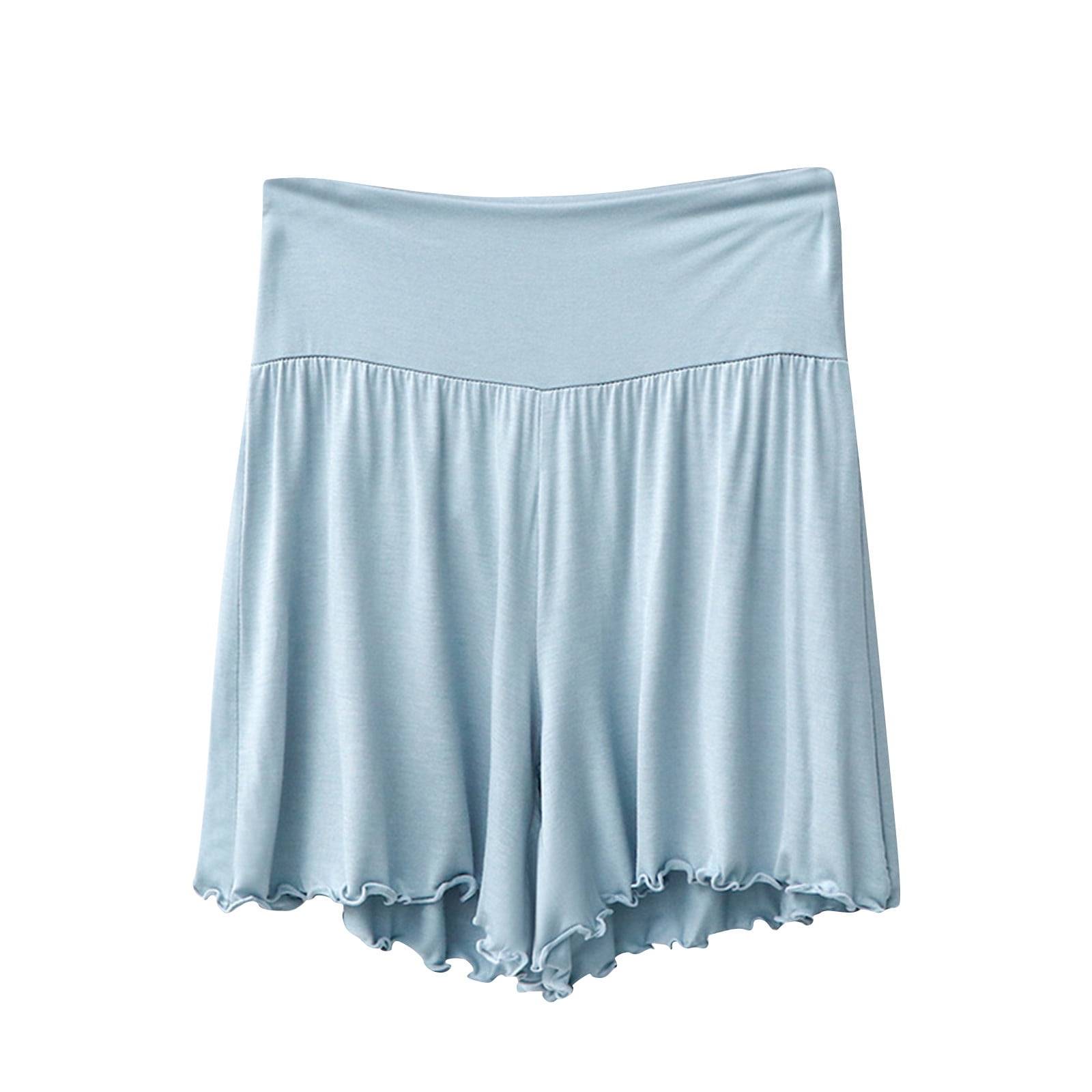 cfhntfmh Women Pajama Shorts Comfy High Waisted Ruffled Hem Sleepwear ...