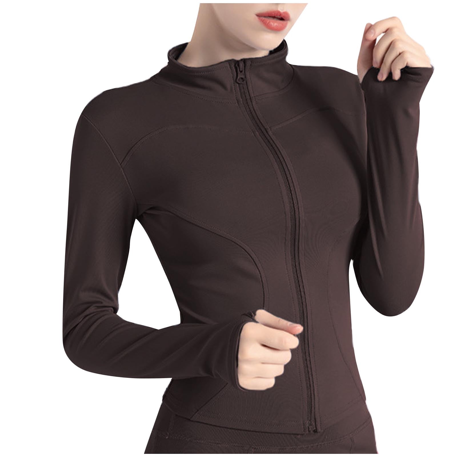 cfhntfmh Women's Athletic Jackets Full Zip Lightweight Workout Running ...