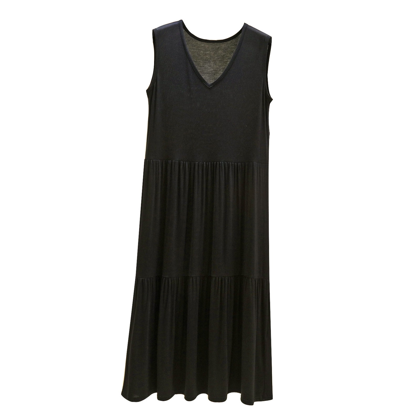 cfhntfmh Nightgown for Women Loungewear Sleeveless Tiered V Neck ...