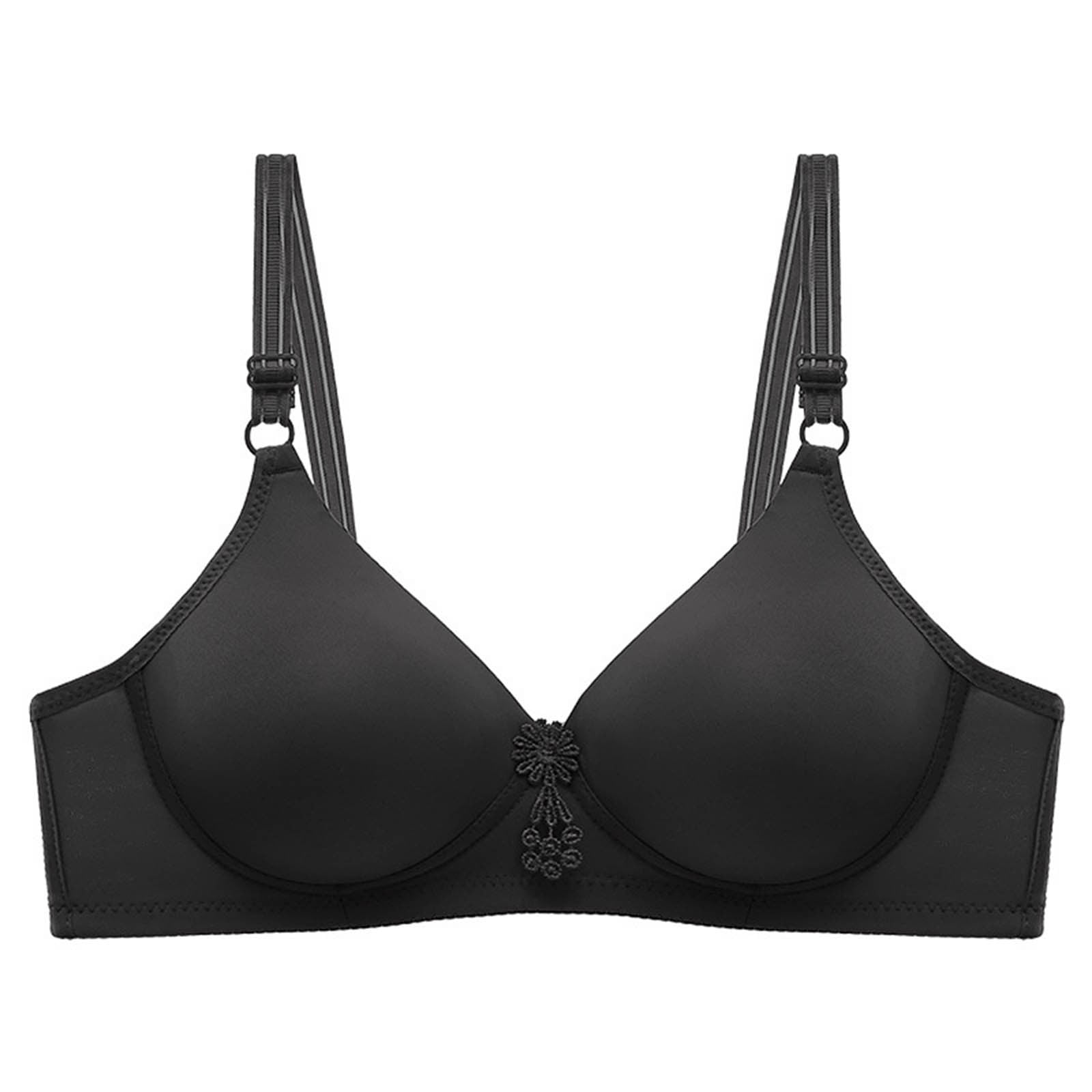 cfhntfmh Women's Seamless Bra No Underwire Wireless V Neck Adjustable ...