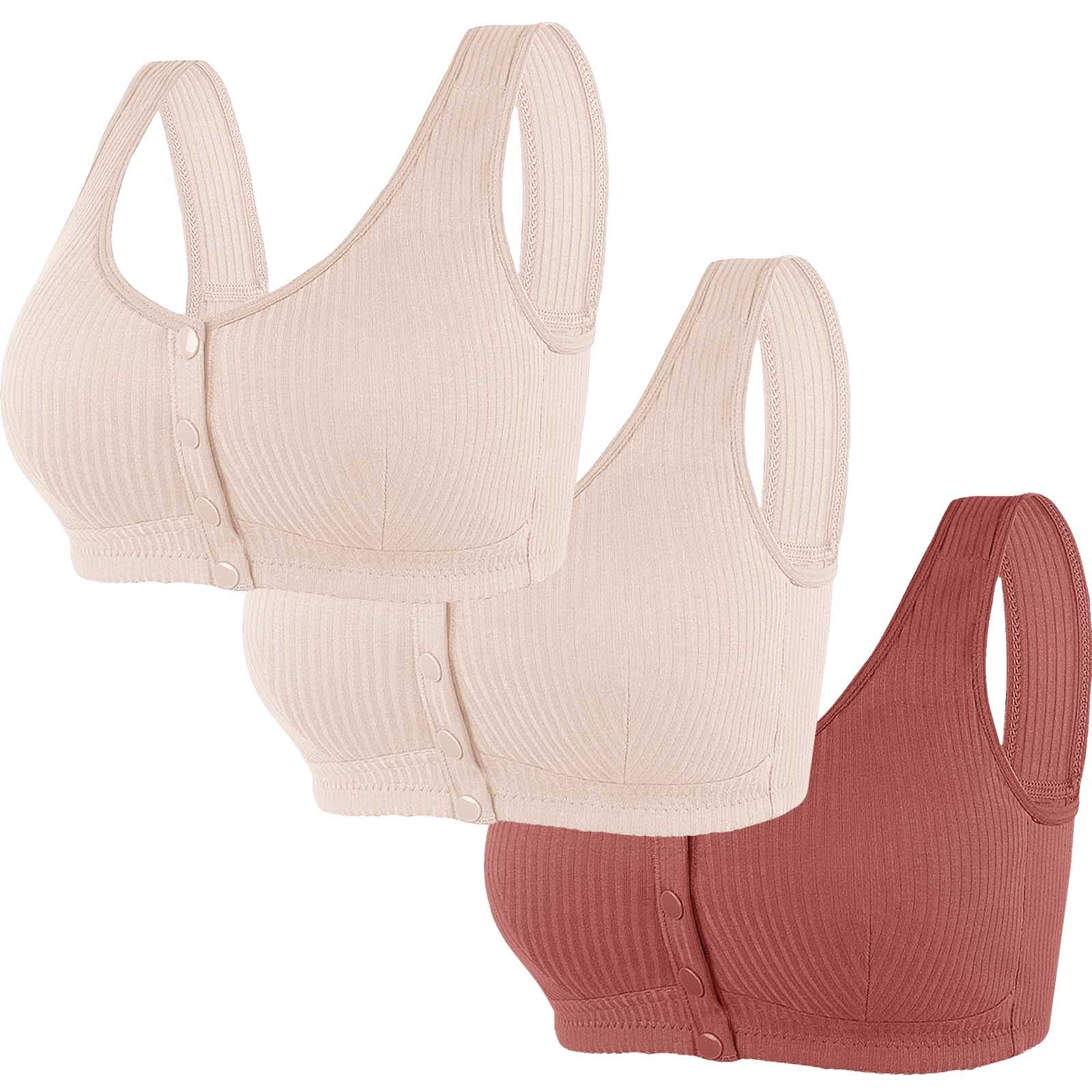 cfhntfmh Womens Front Closure Bra No Underwire Seamless Bras Supportive ...
