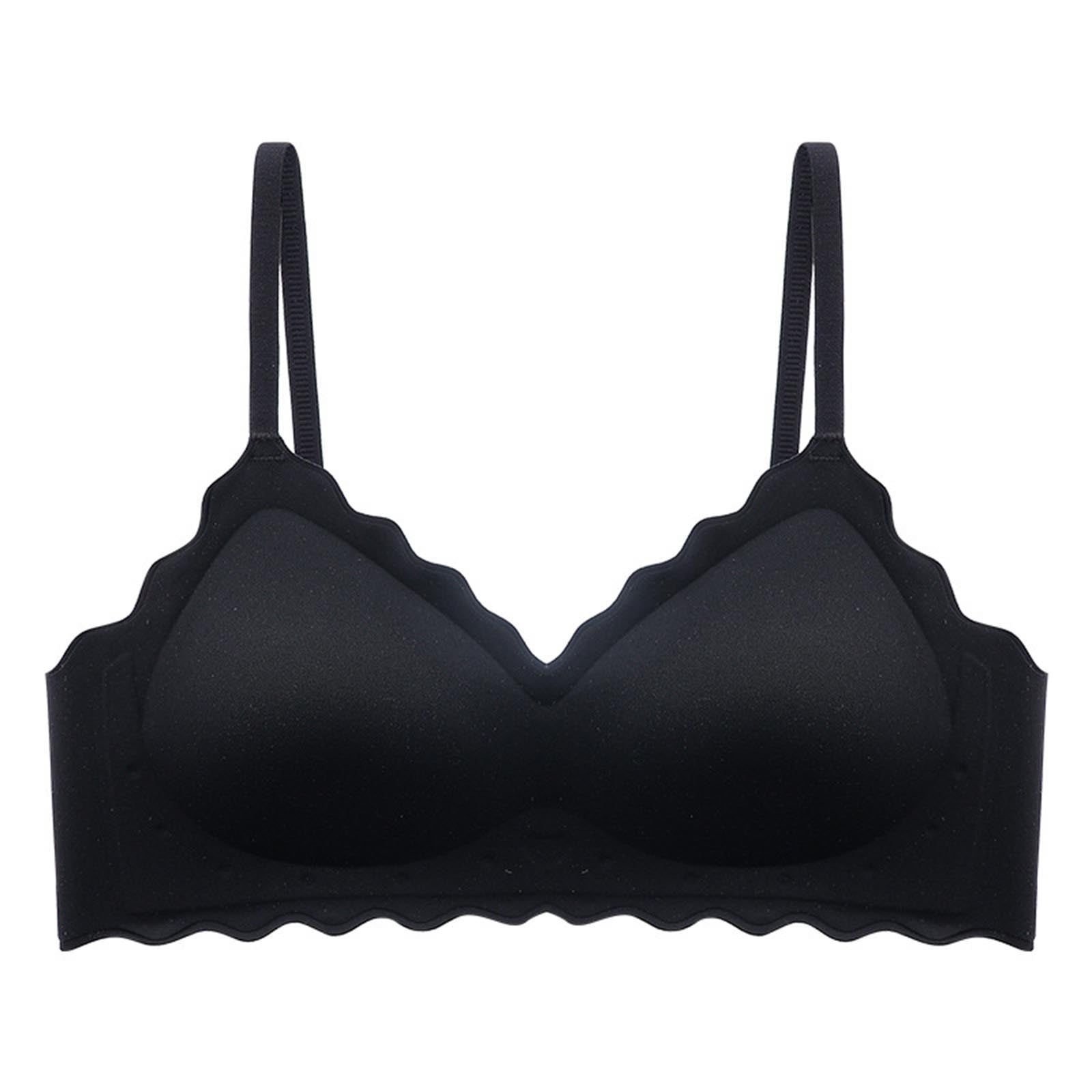 cfhntfmh Womens Seamless Wireless Bras No Underwire with Support Wavy V ...