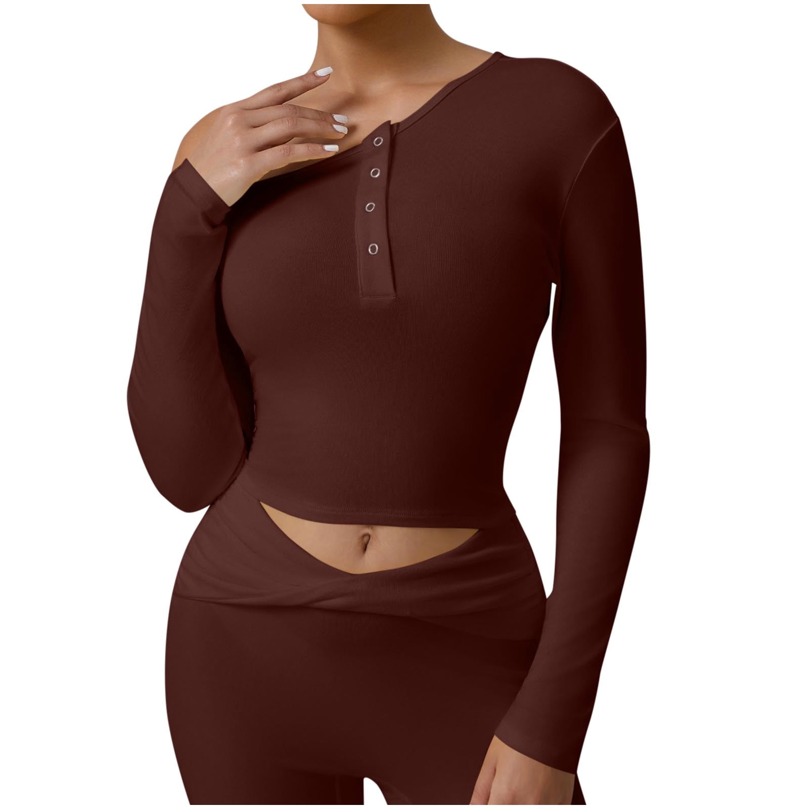 cfhntfmh Womens off Shoulder Tops Long Sleeve Crop Workout Tops Casual ...