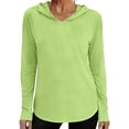 cfhntfmh Workout Tops for Women Long Sleeve Sun Protection Hoodie Shirt ...