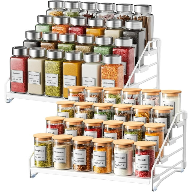 VFDTBUHN Spice Rack Organizer for Cabinet Pantry 4 Tier Countertop ...