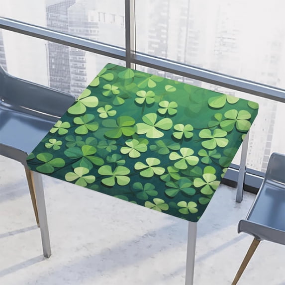 cfpolar St. Patrick''s Day Square Tablecloth with Elastic Edge, Green ...