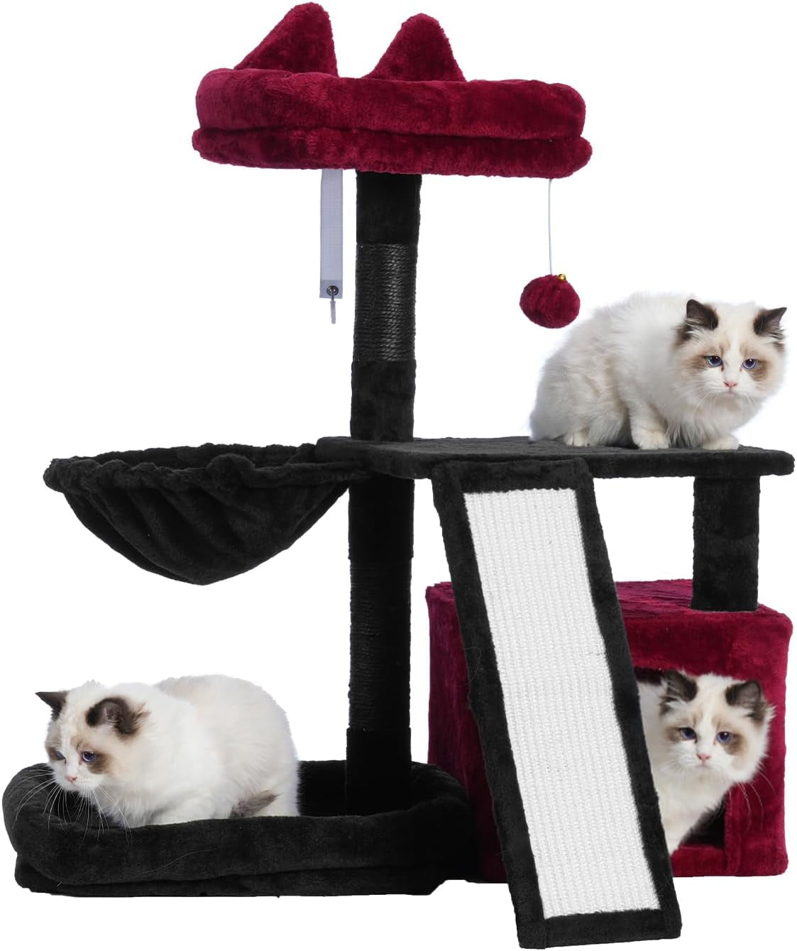 cfryjvgdCat Tree, Halloween Cat Tower with condo, Basket, Large Bed ...