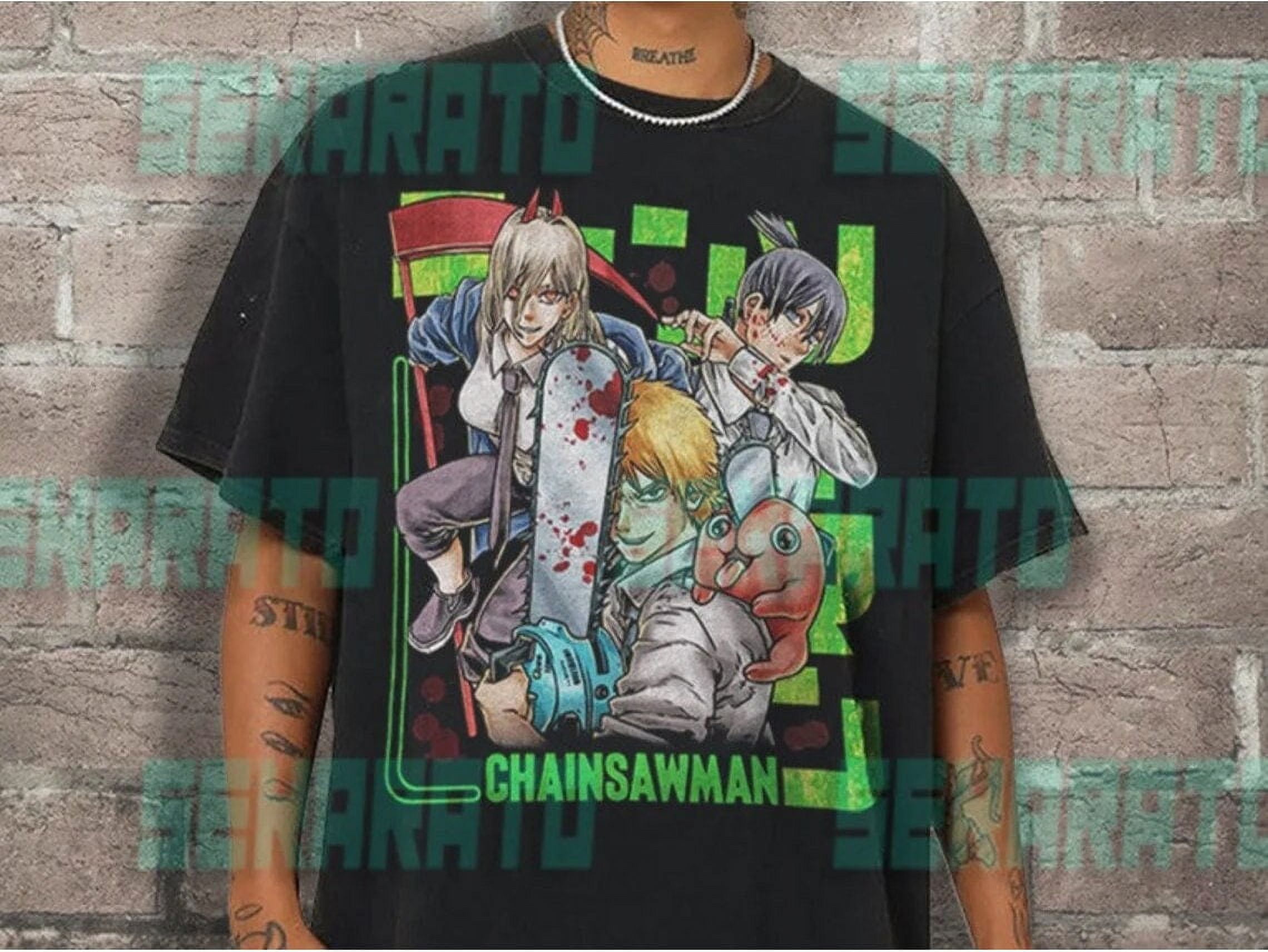 chainsaw man shirt , anime shirt, japanese shirt, graphic anime tee ...