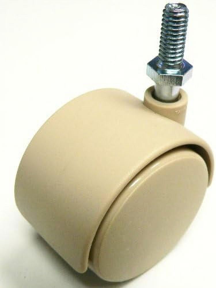 chair caster wheel 1/4" - 20 x 3/4" - tan, pack of 4 - Walmart.com