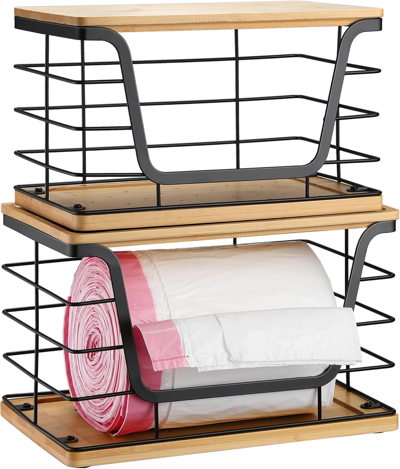 chalian 2 Pack Extra Large Garbage Bag Dispenser, Potato Storage with ...