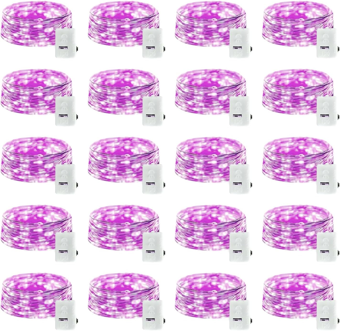 chalian 20 Pack LED Fairy Lights Battery Operated,3 Features Blinking ...