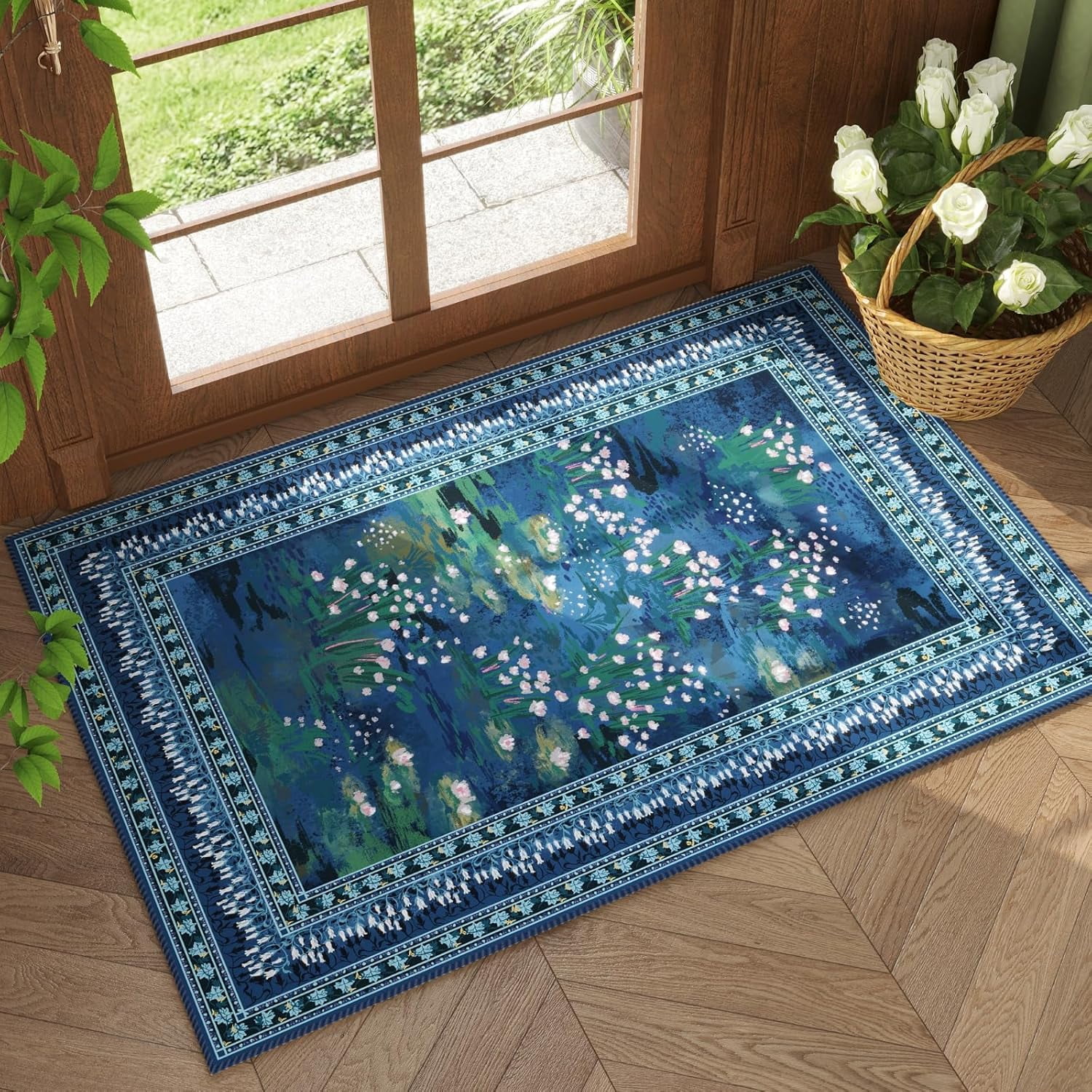chalian 2x3 Rug Impressionist-Style Vintage Indoor Door Mat Machine ...