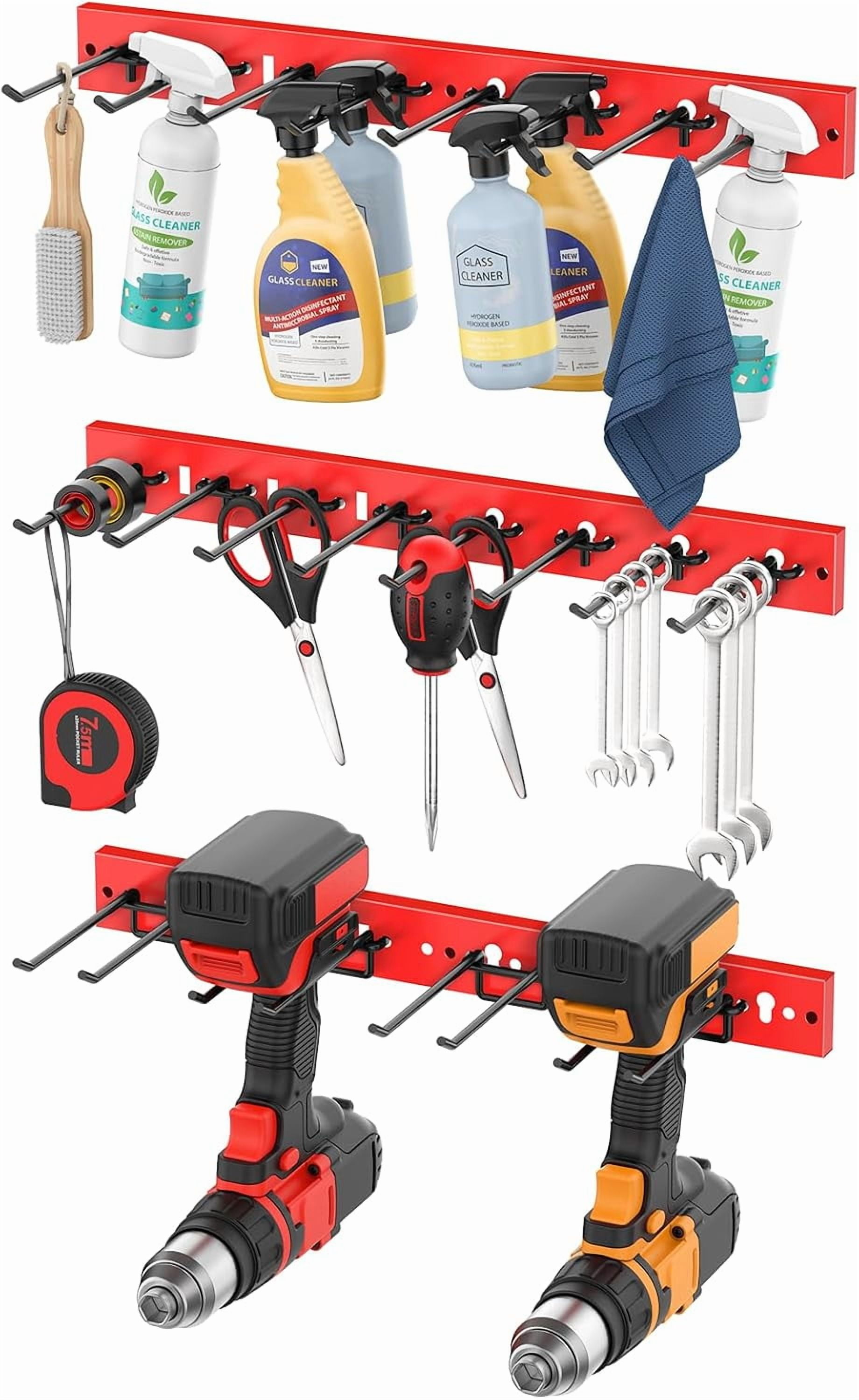 chalian 3 Modular Pegboard Strip Storage, Metal Peg Slat Wall Mount for ...