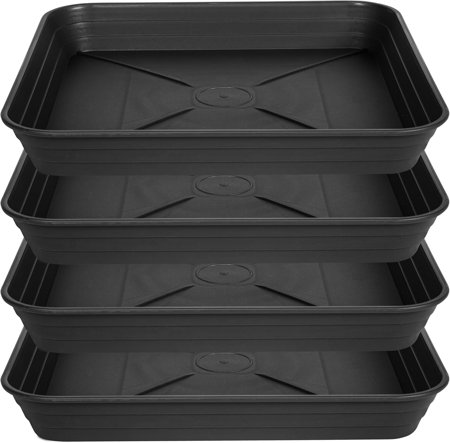chalian-4 Pack Square Plant Saucer Tray 10 inch, 6 8 10 12 14 16 18 20 ...