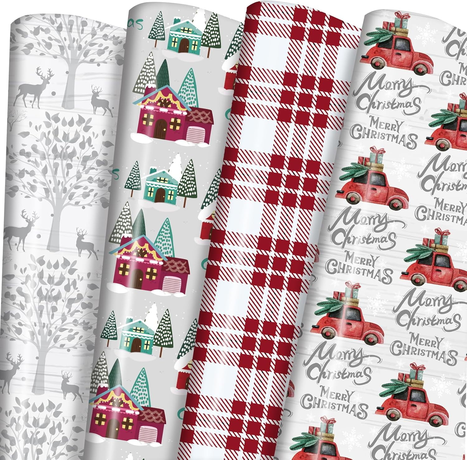 chalian Christmas Wrapping Paper Folded 12 sheets for Kids Adults, 20 x ...
