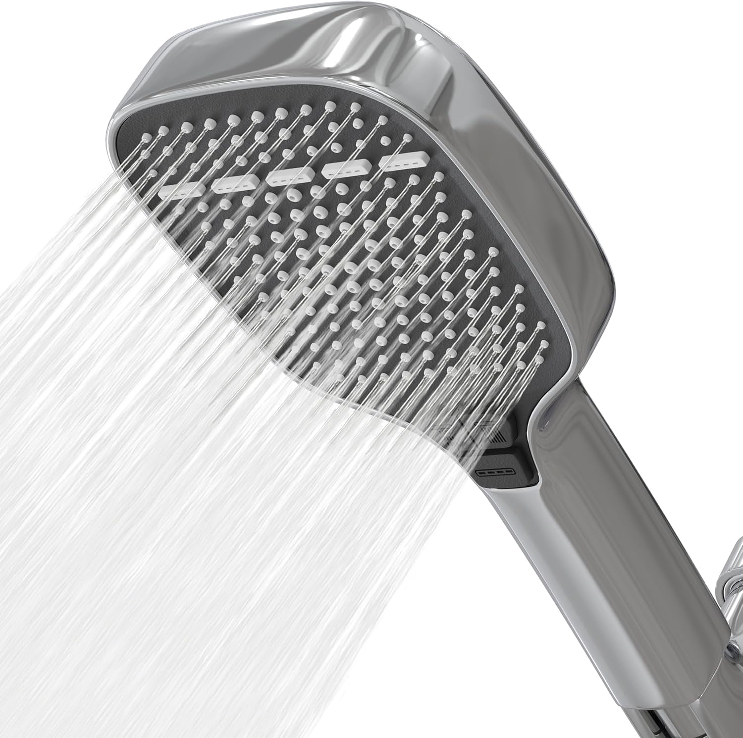 chalian High-Pressure Handheld Shower Head - 4 Spray Settings, Square ...