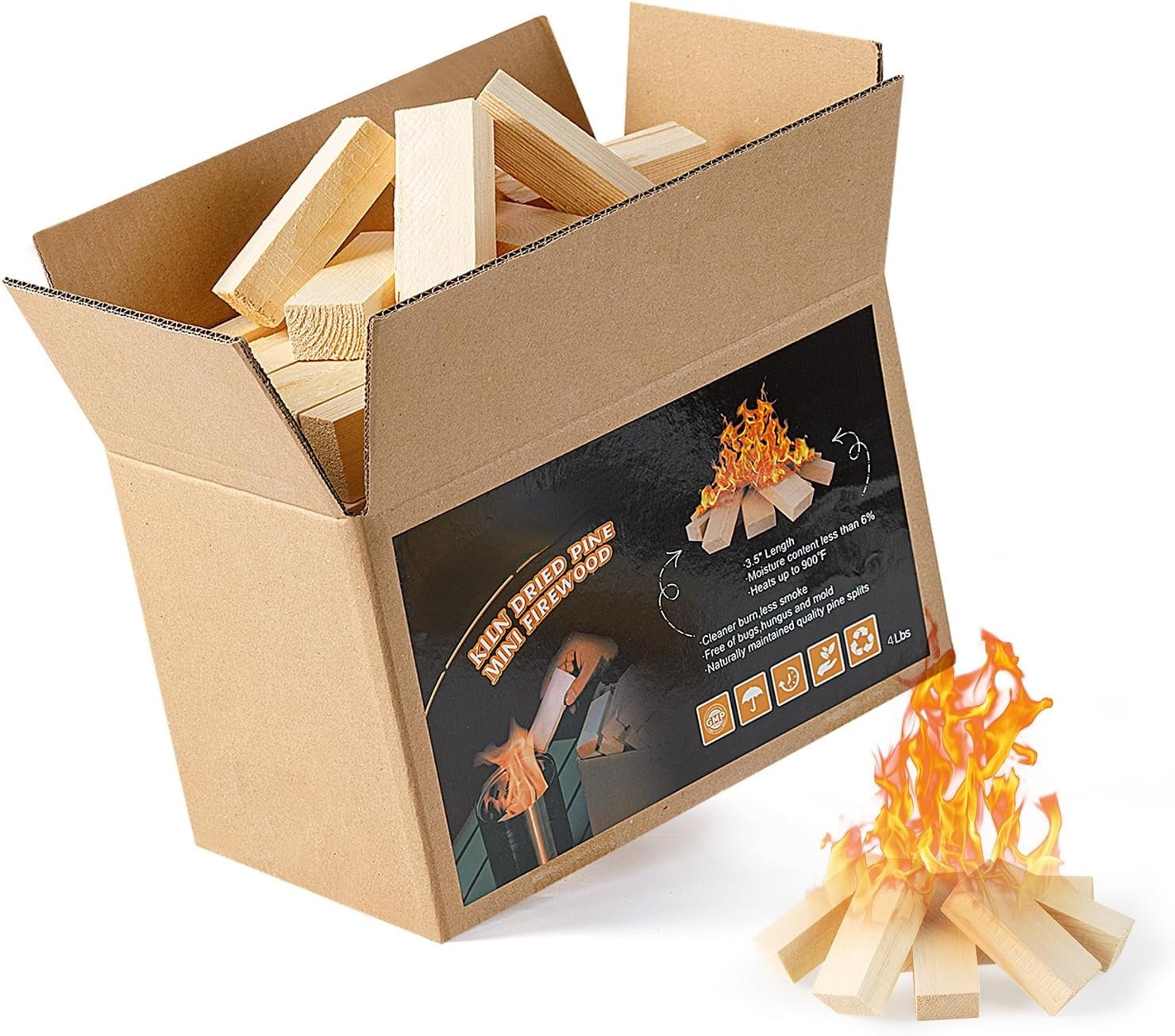 chalian-Mini Fire Stick Wood with 10pcs Fire Color Changing Packets,3.5 ...