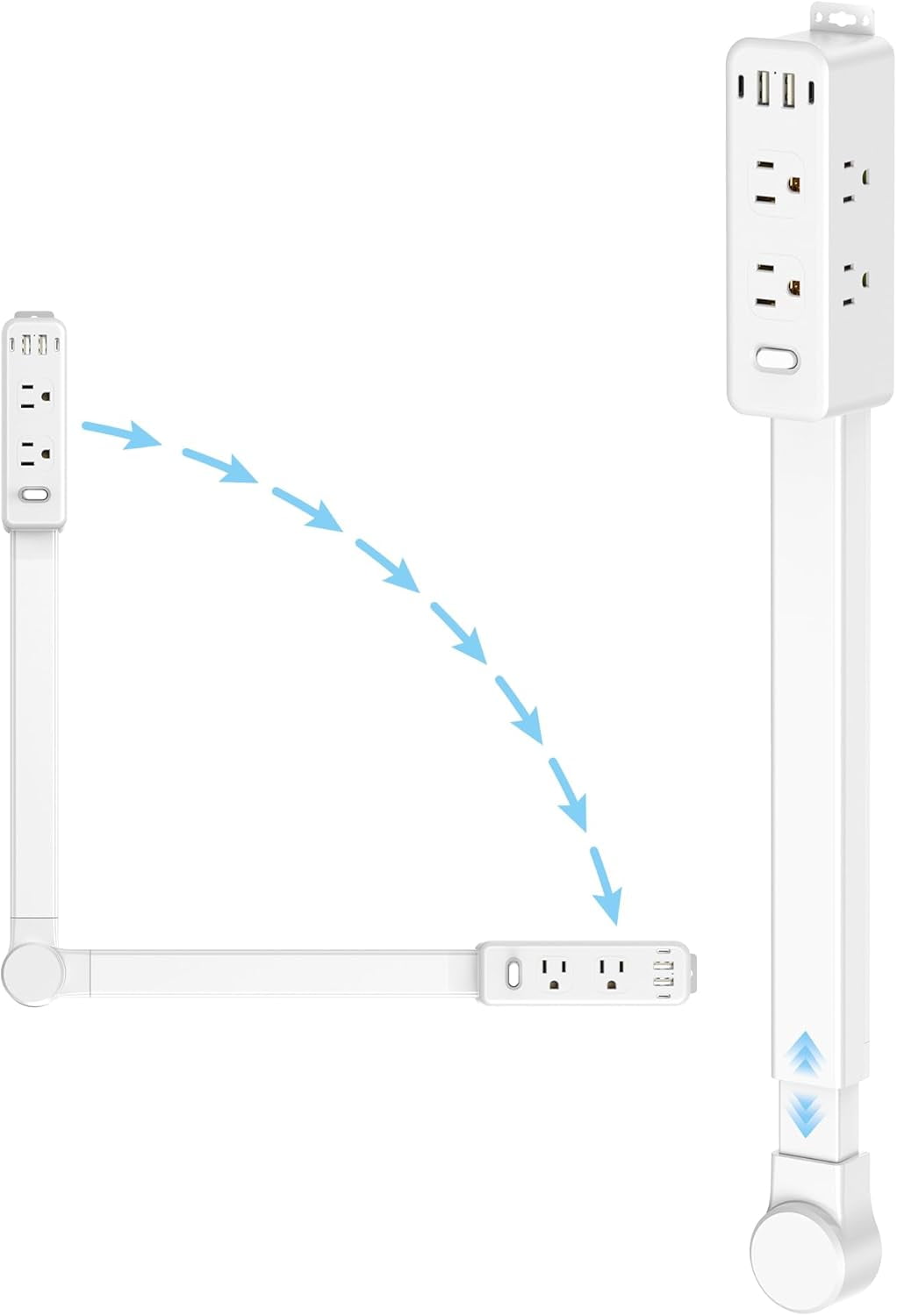 chalian-Outlet Extender Stick, Power Strip with 6 Outlets & 4 USB Ports ...
