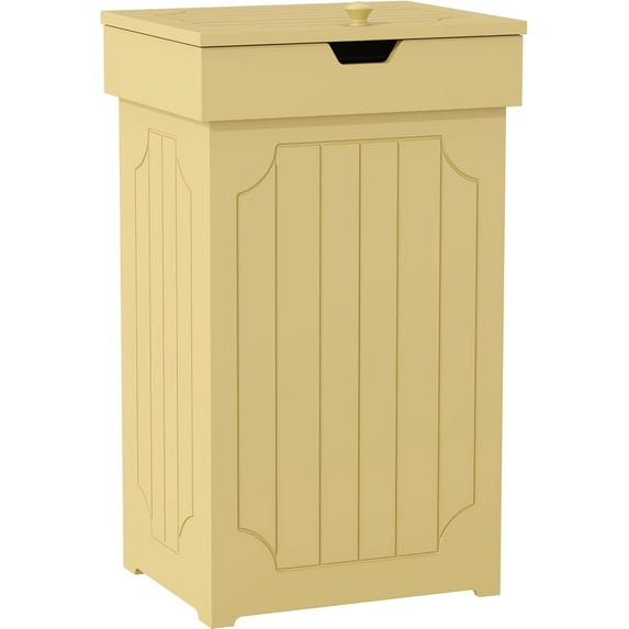 chalian Trash Can Cabinet, 13 Gallon Kitchen Garbage Can, Wooden ...