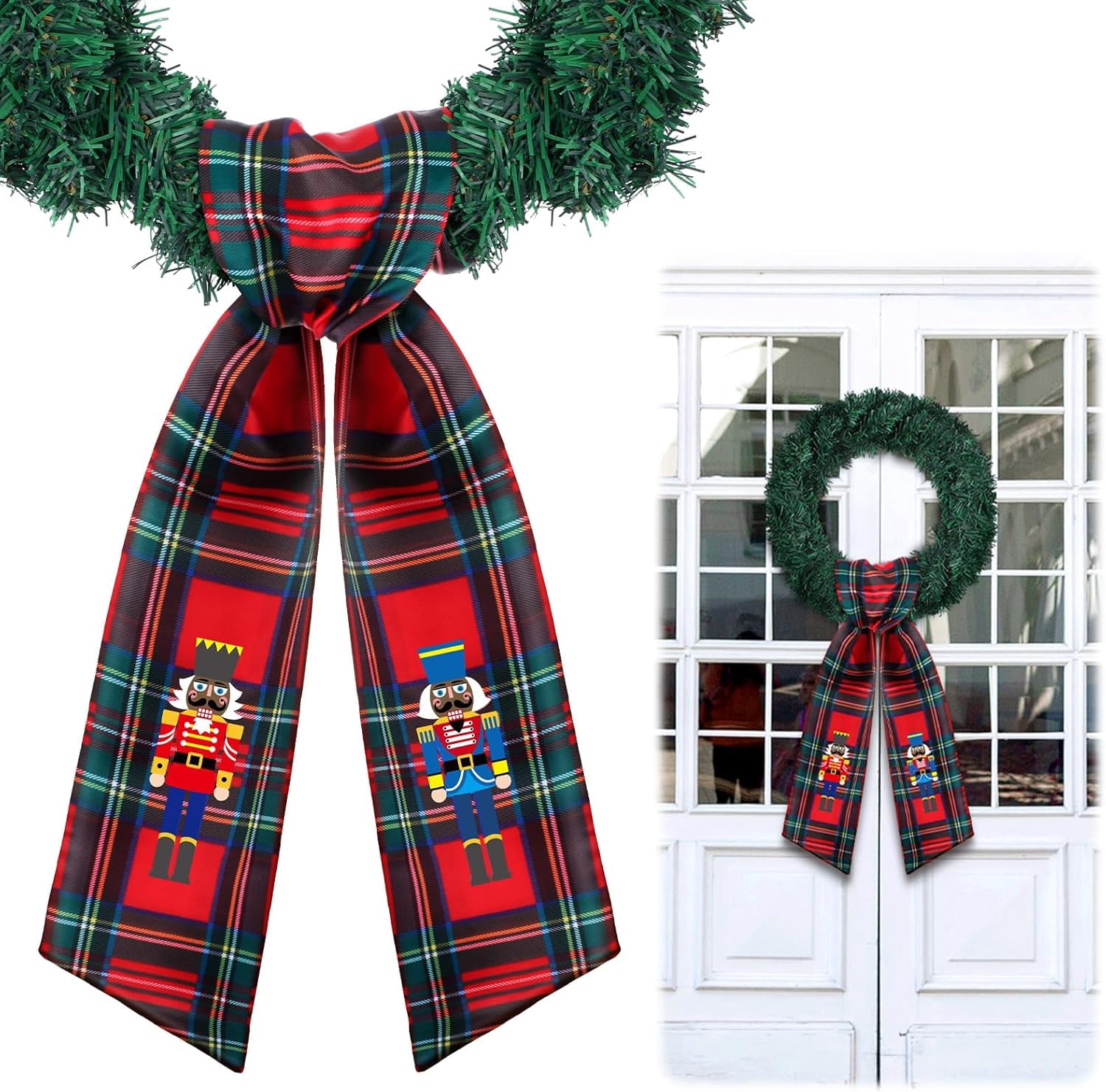 chalian - Wreath Sash for Front Door Wreath Satin Sash Blank Sashes ...
